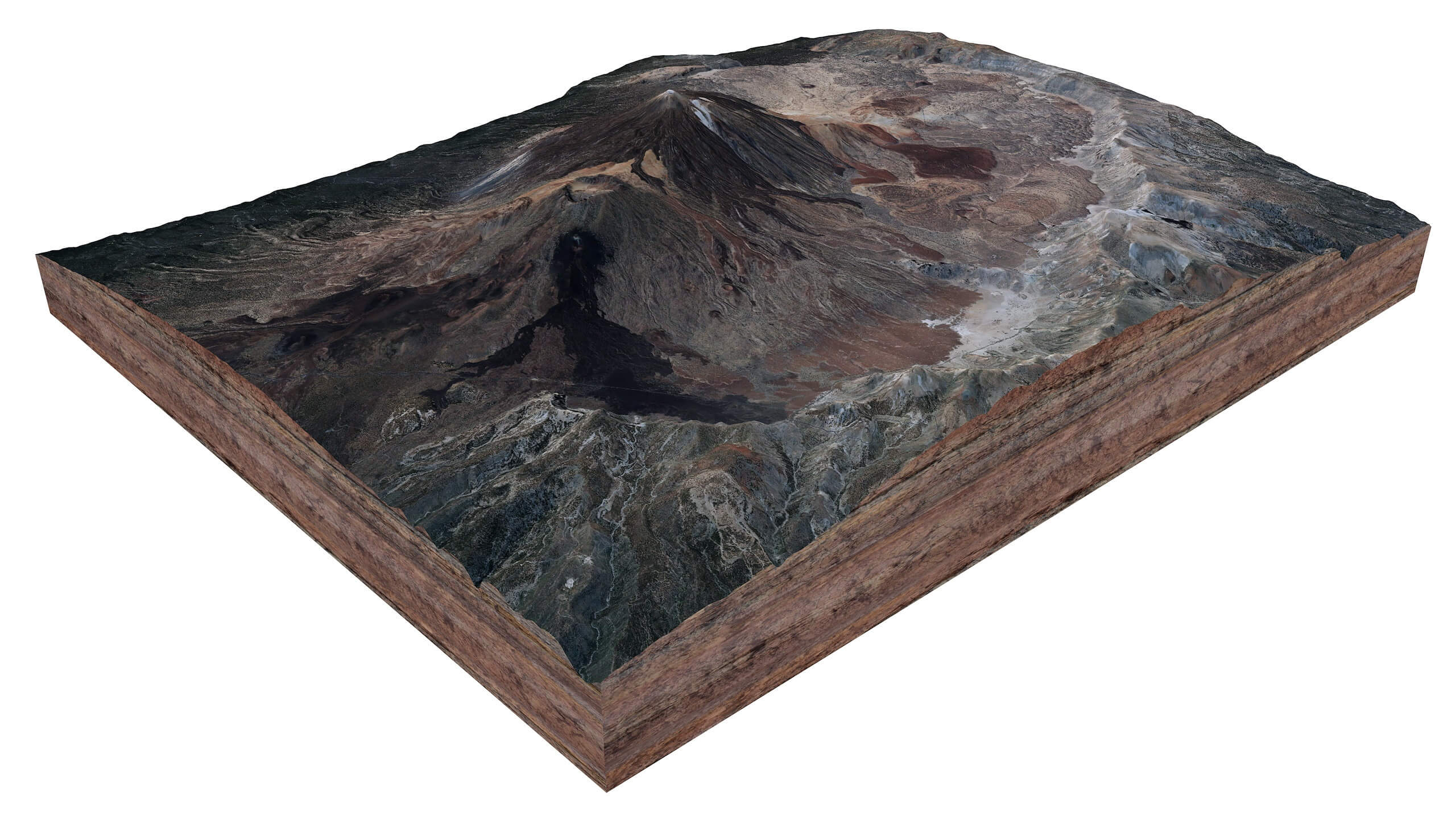 Mount Teide Spain Terrain 3D Model by 3dstudio