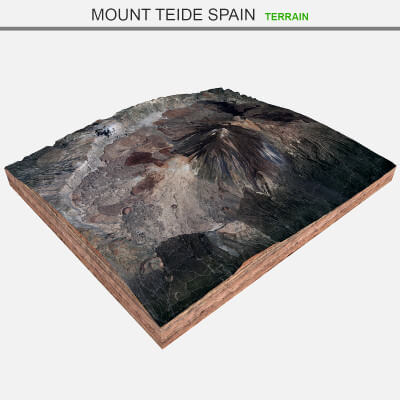 Mount Teide Spain Terrain 3D Model by 3dstudio