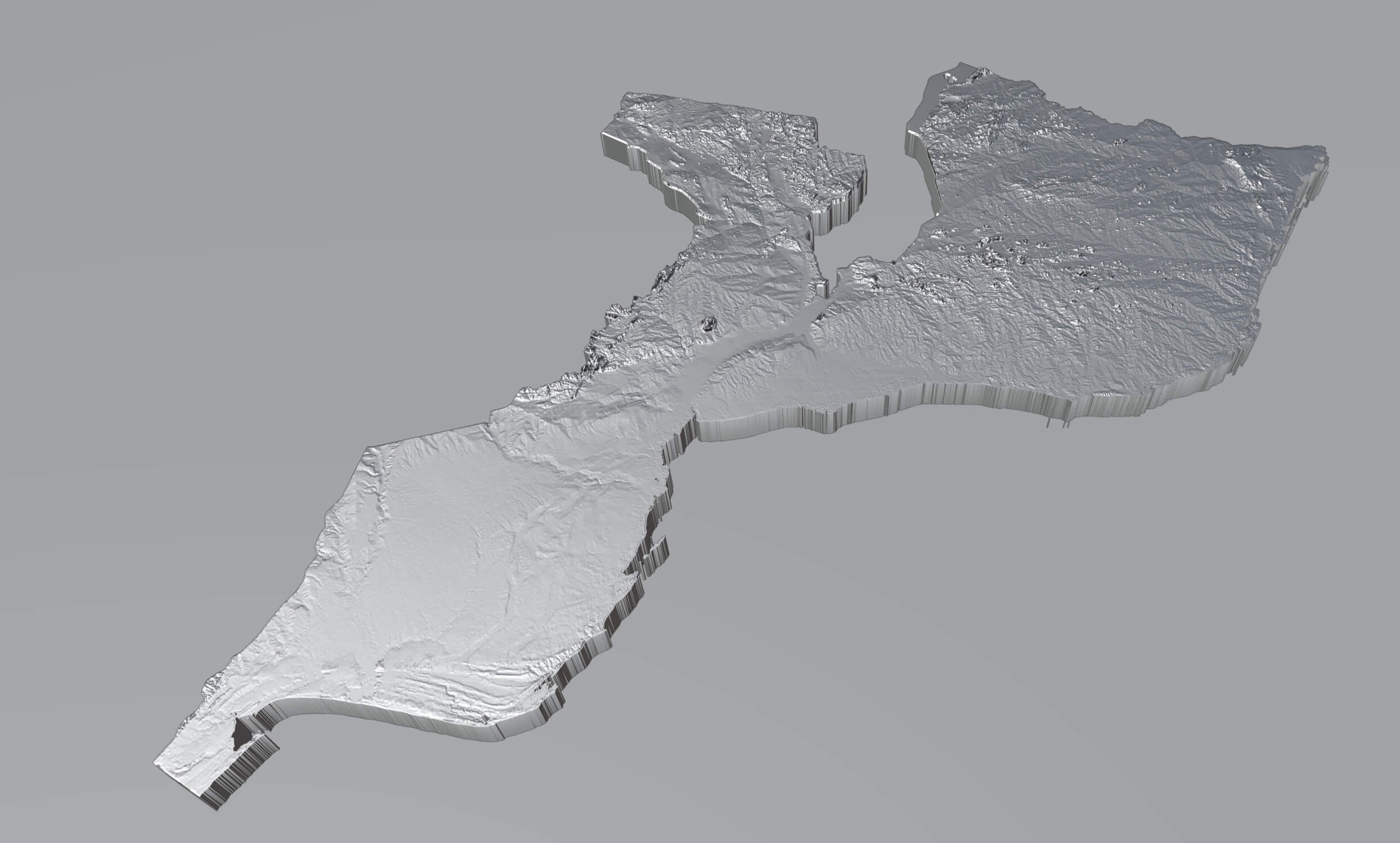 Mozambique Terrain Map - 3D Model by 3dstudio