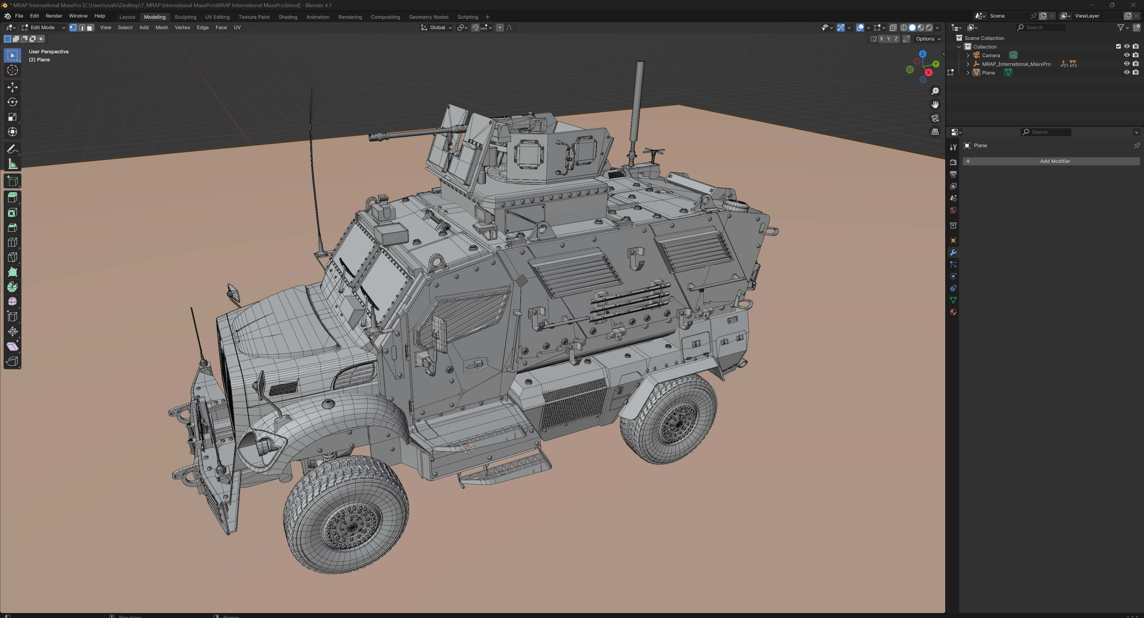 MRAP International Maxxpro Tank - 3D Model by 3dstudio