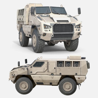 MRAP Mine Resistant Ambush Protected Vehicle - 3D Model by 3dstudio