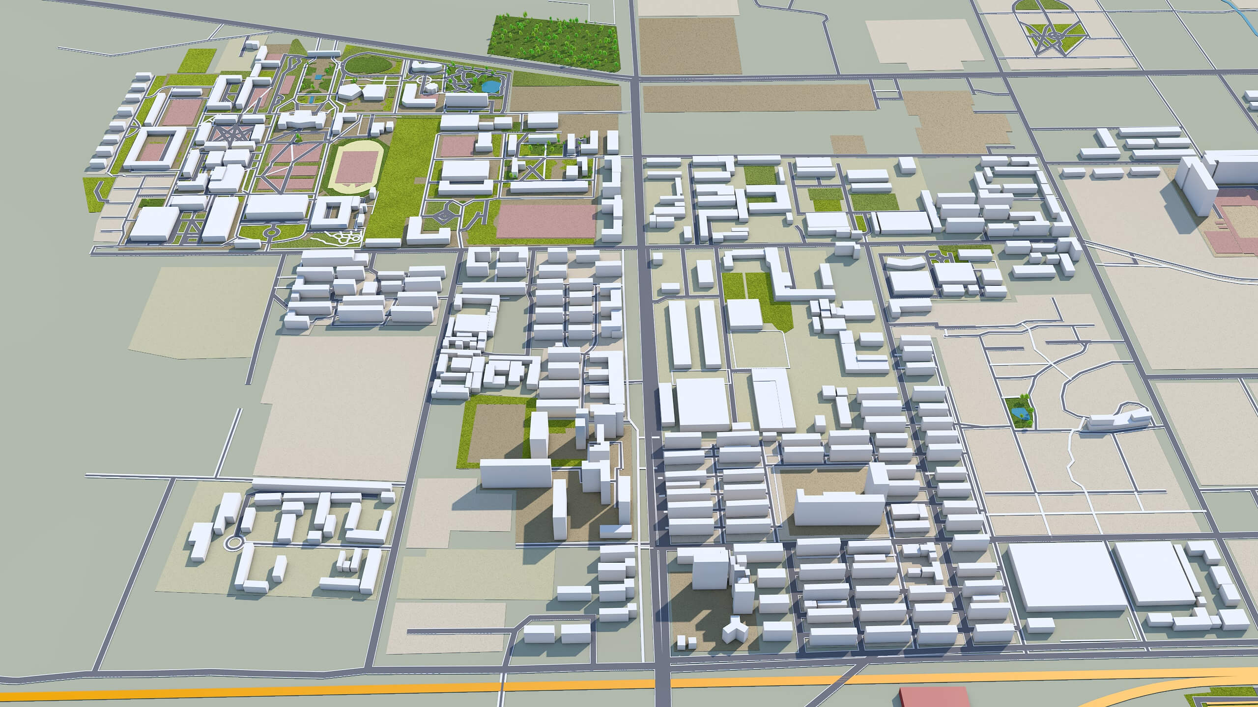 Mudanjiang City Heilongjiang China 3D Model 25km by 3dstudio