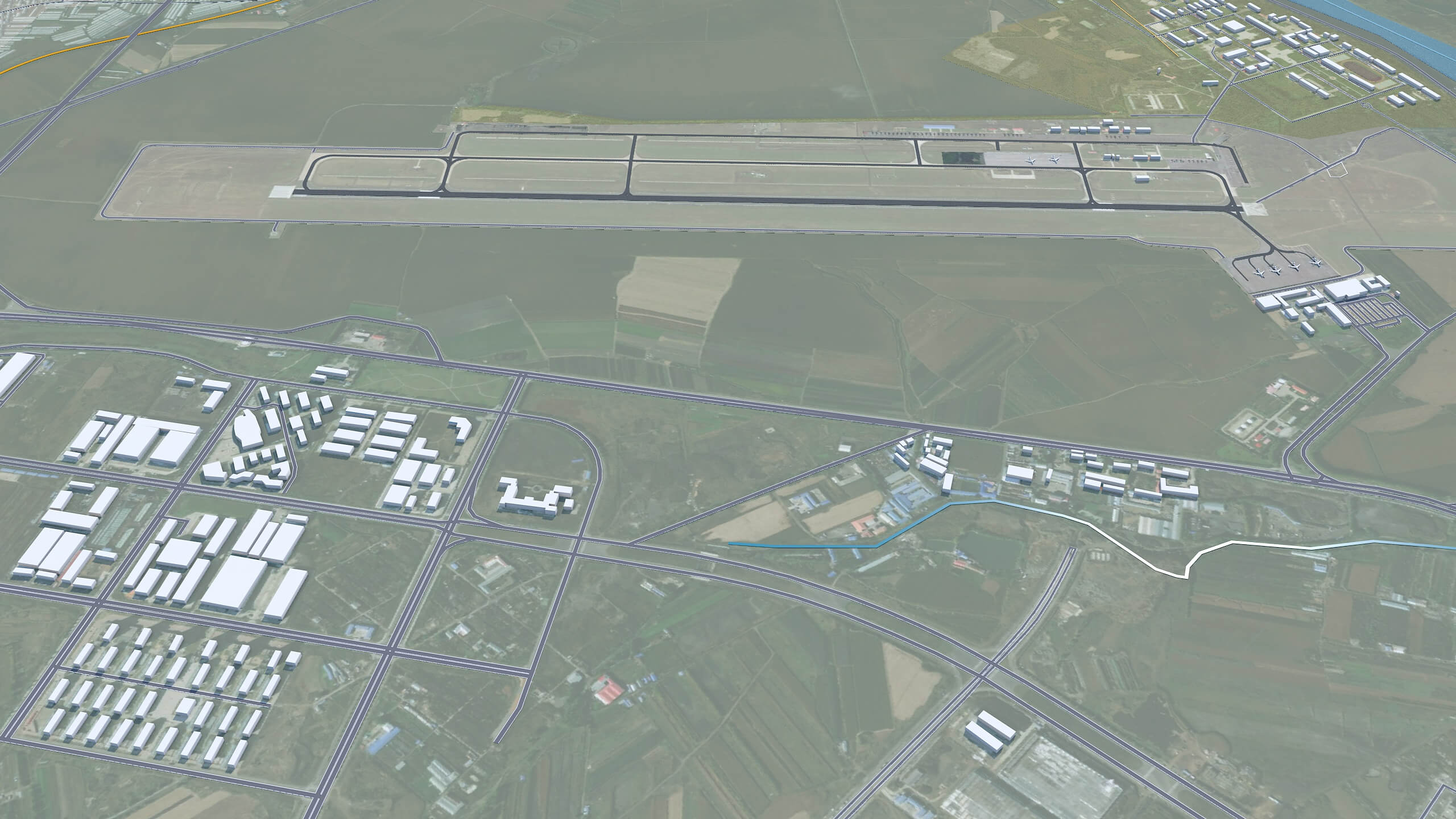 Mudanjiang City Heilongjiang China 3D Model 25km by 3dstudio