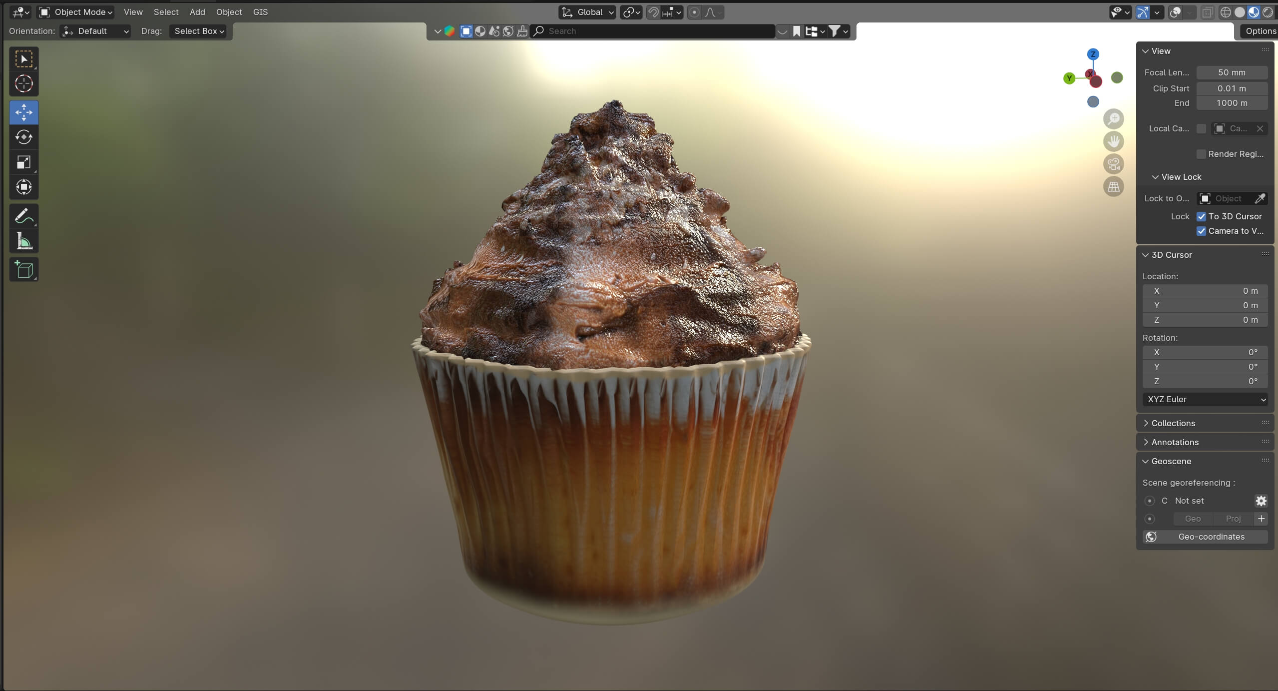Muffin 11 3D Model by 3dstudio
