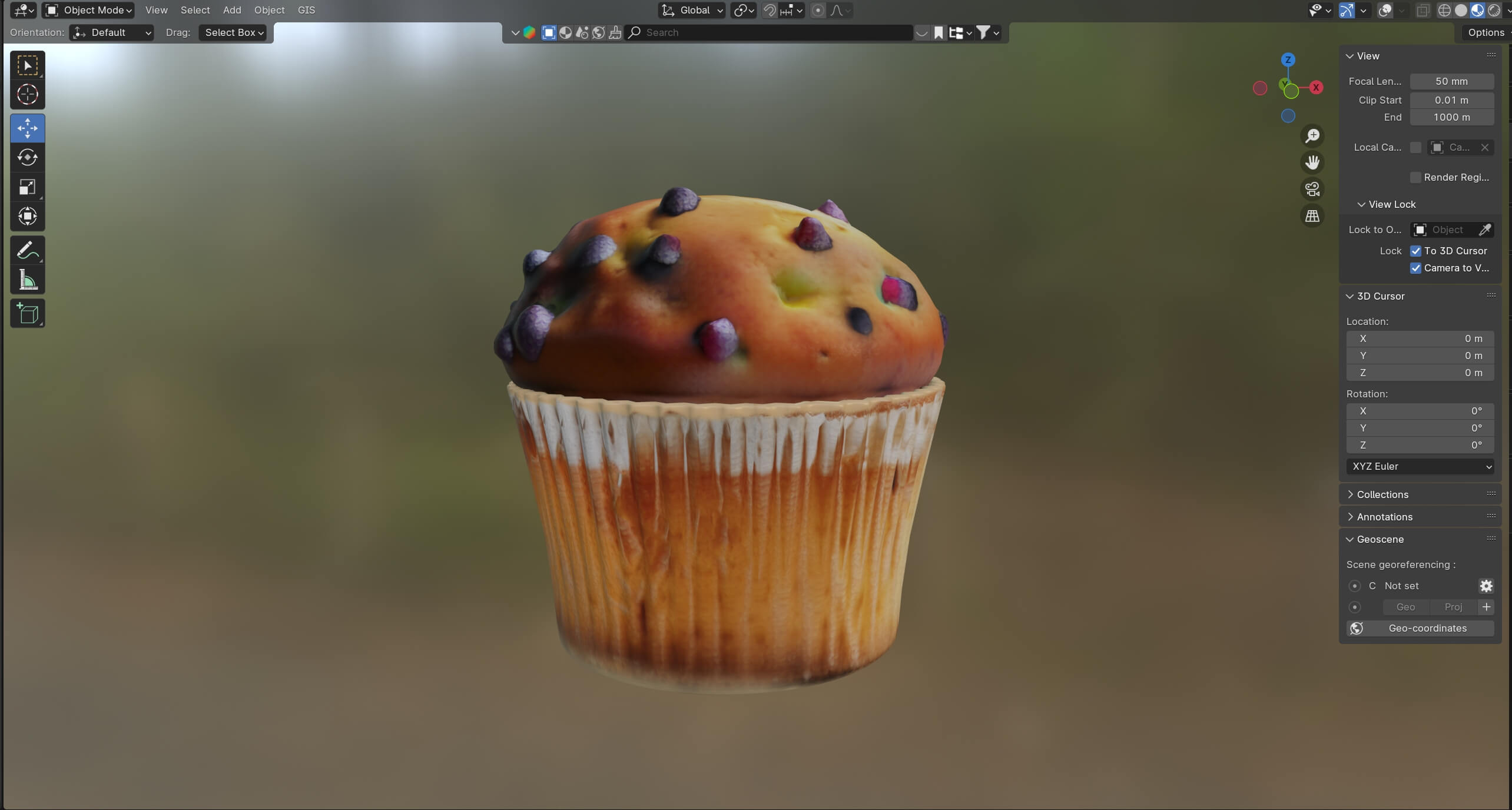 Muffin 13 3D Model by 3dstudio