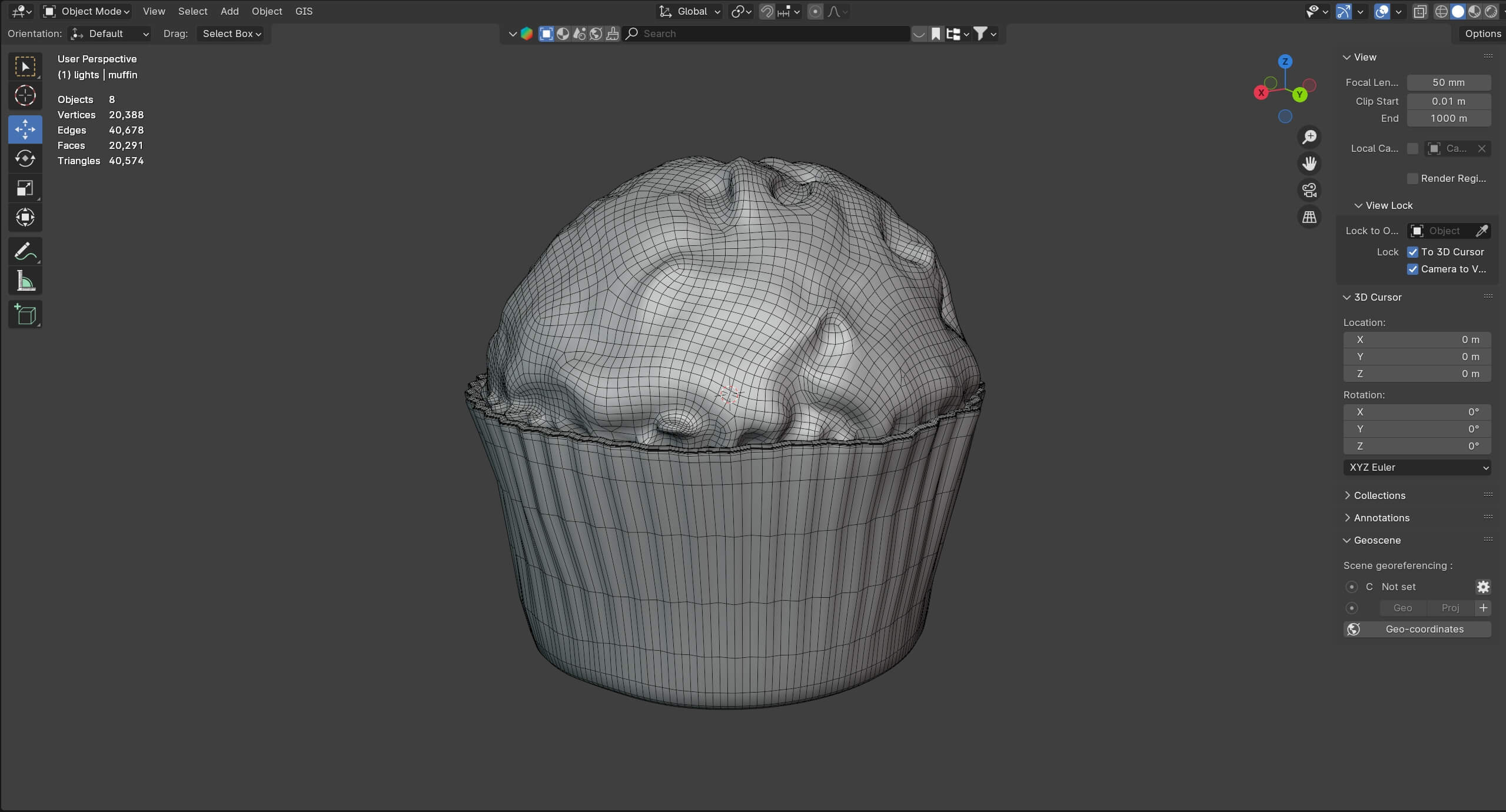 Muffin 15 3D Model by 3dstudio