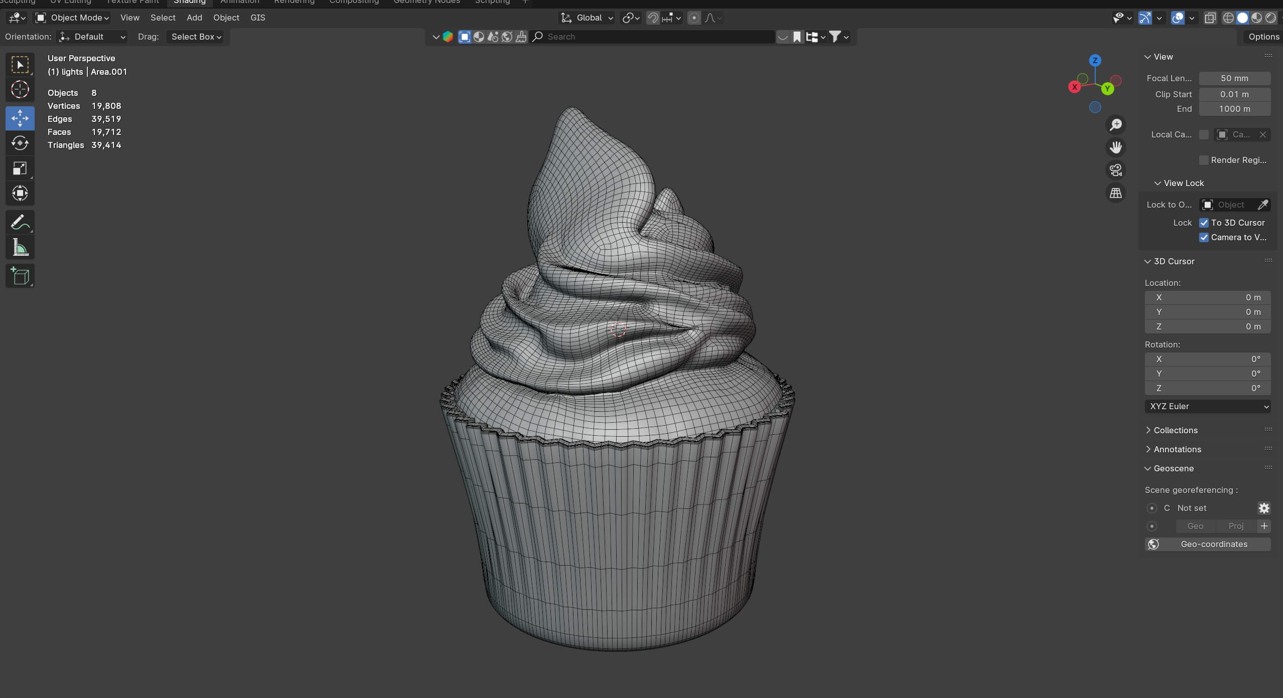 Muffin 20 3D Model by 3dstudio