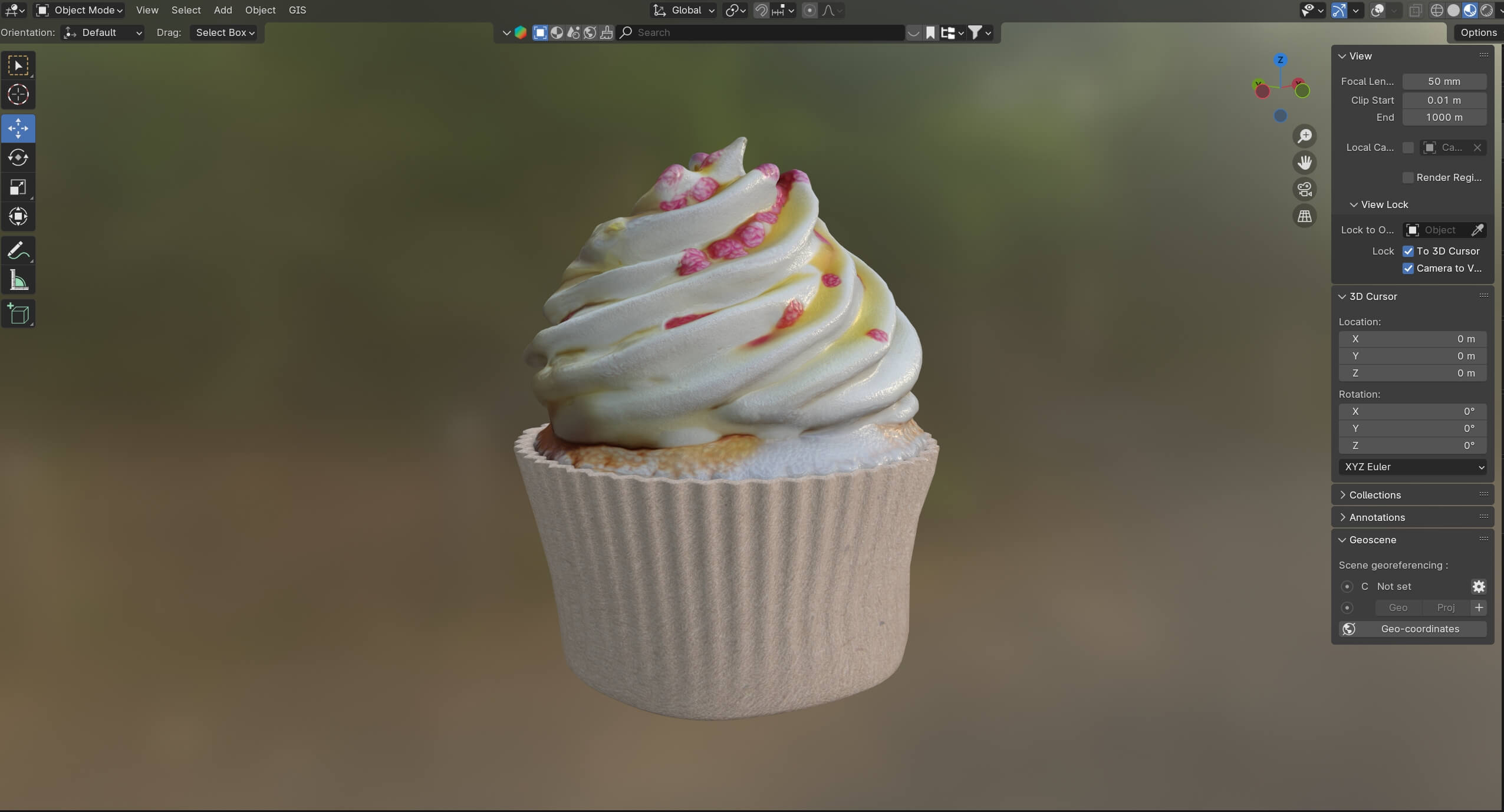 Muffin 3 3D Model by 3dstudio