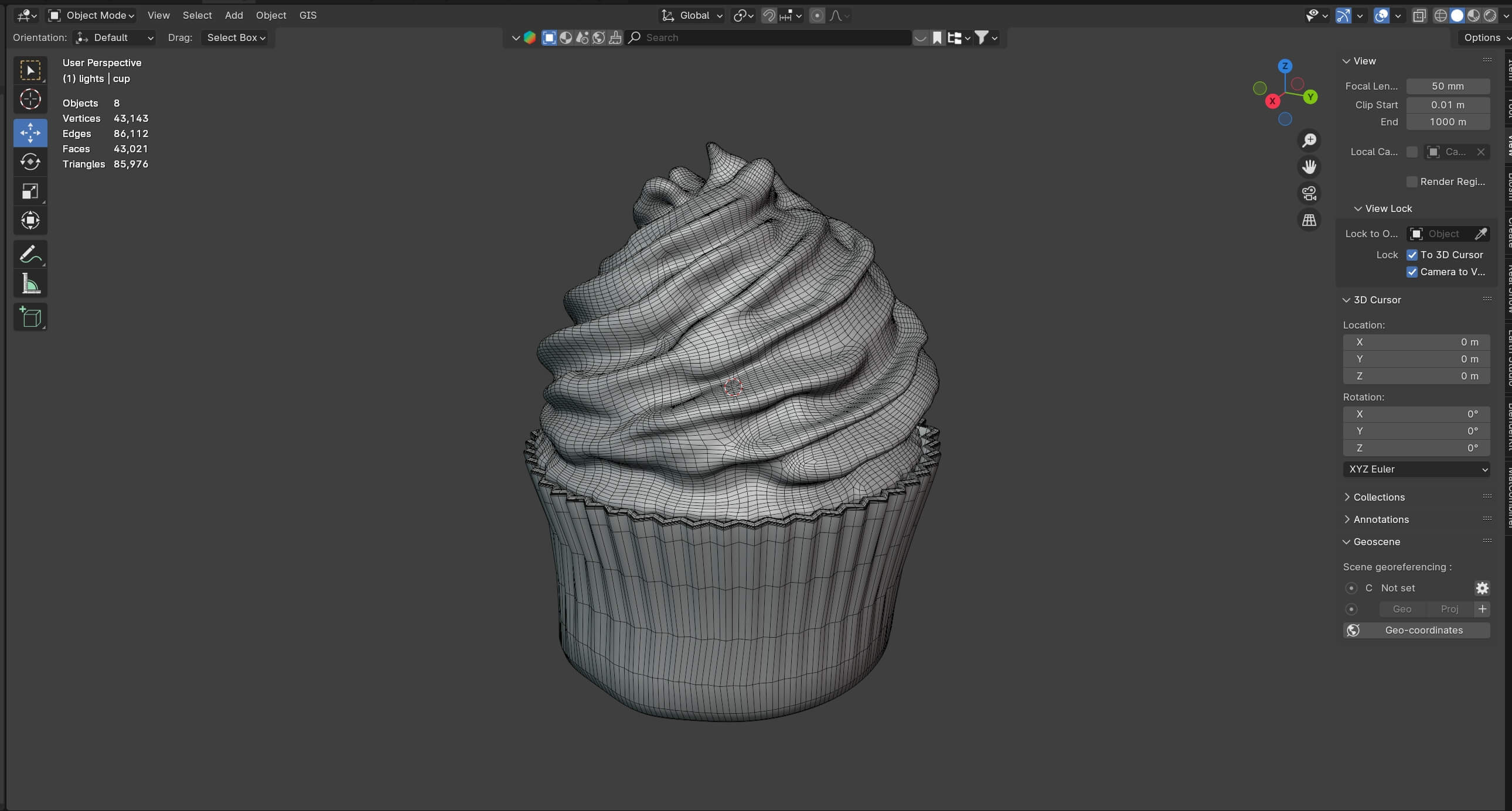 Muffin 3 3D Model by 3dstudio