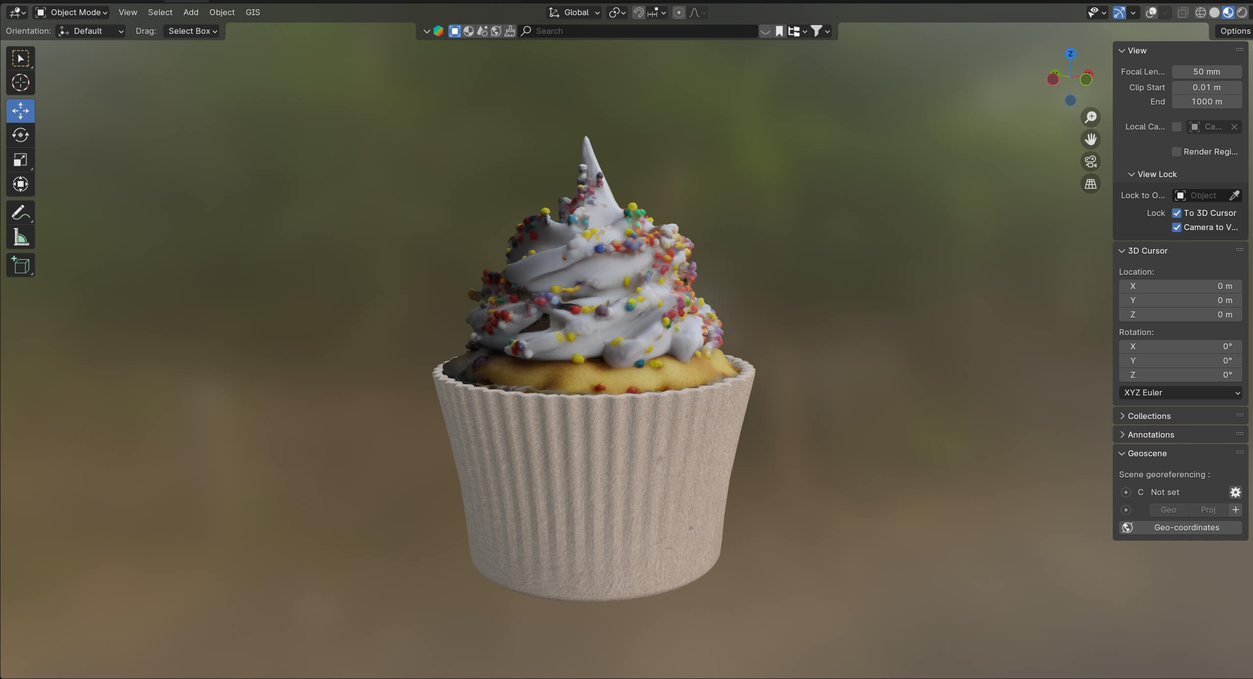 Muffin 6 3D Model by 3dstudio