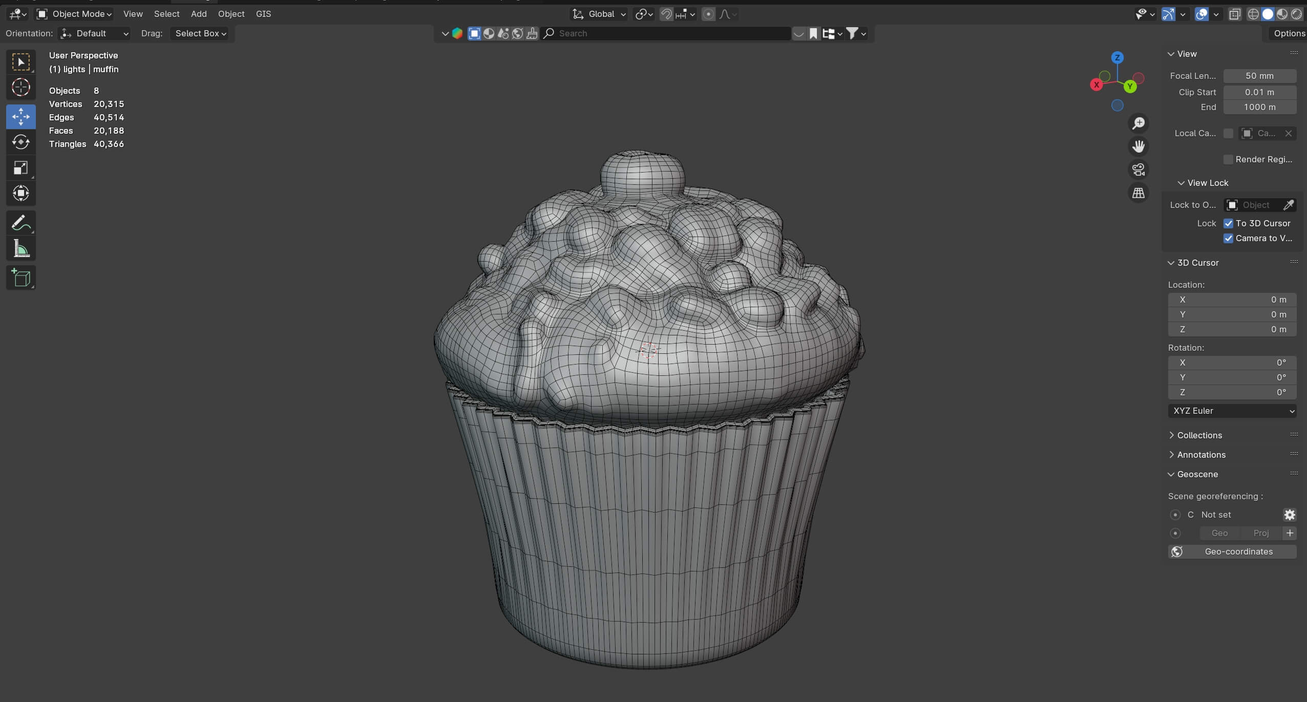 Muffin 7 3D Model by 3dstudio