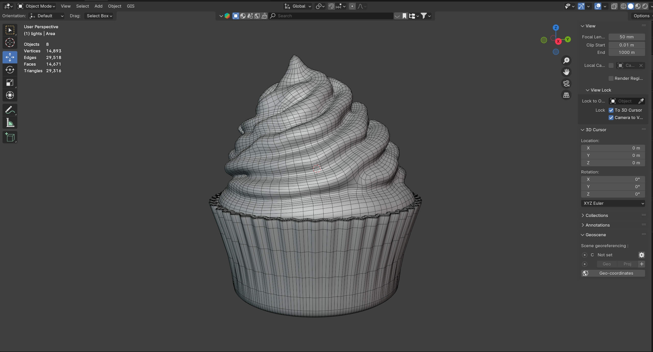 Muffin 8 3D Model by 3dstudio