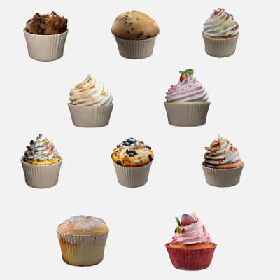 Muffin Collection 1 - 3D Model by 3dstudio