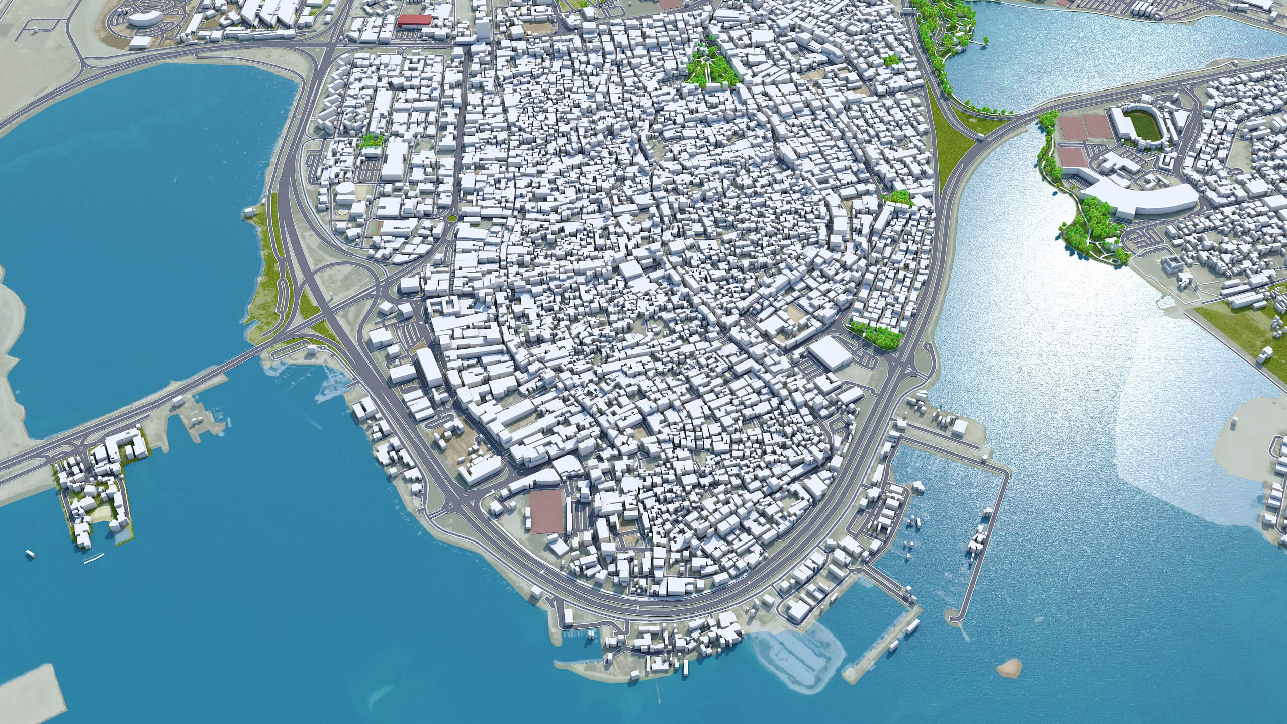 Muharraq City Bahrain 3D Model 20km by 3dstudio