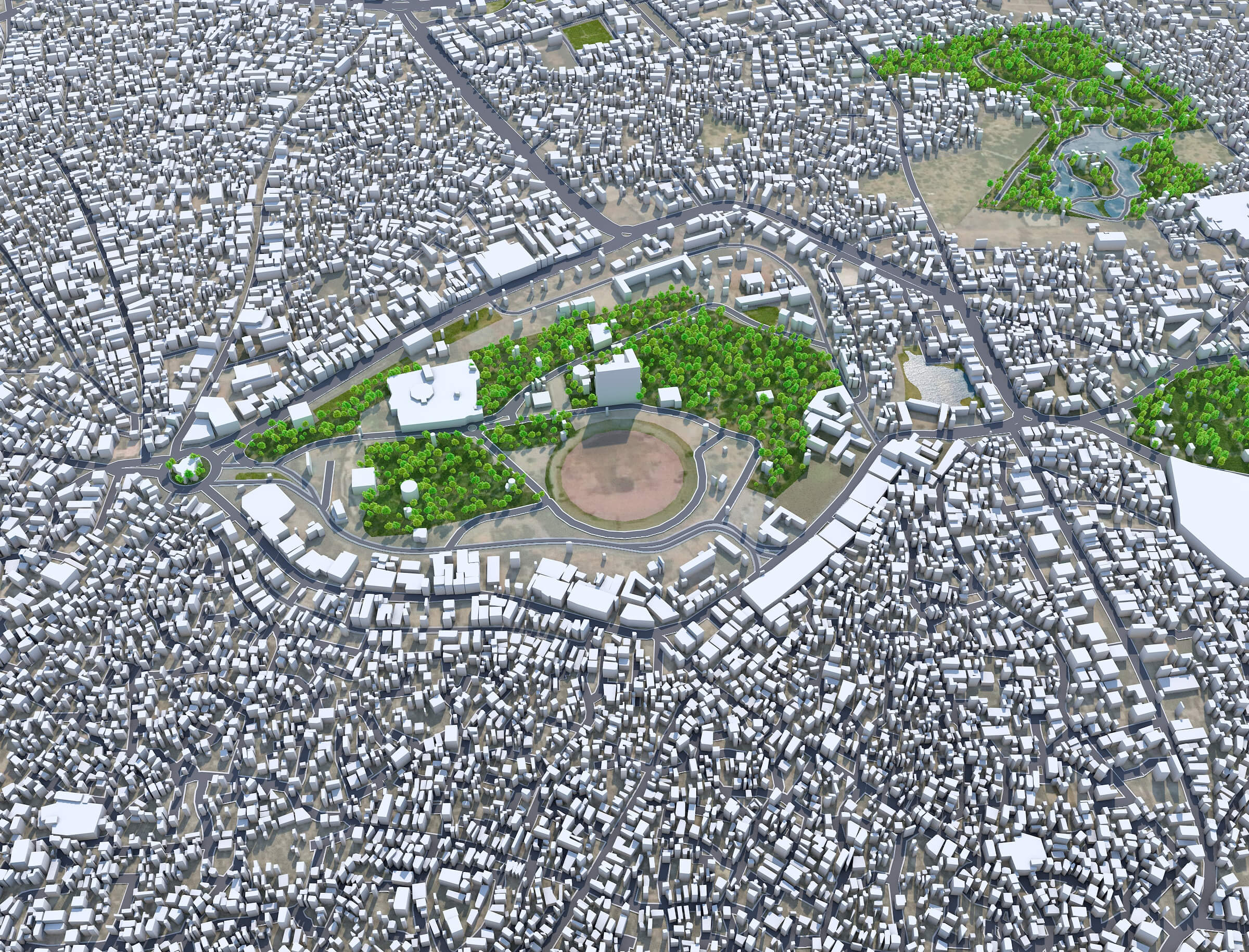 Multan City Pakistan 3D Model 40km by 3dstudio
