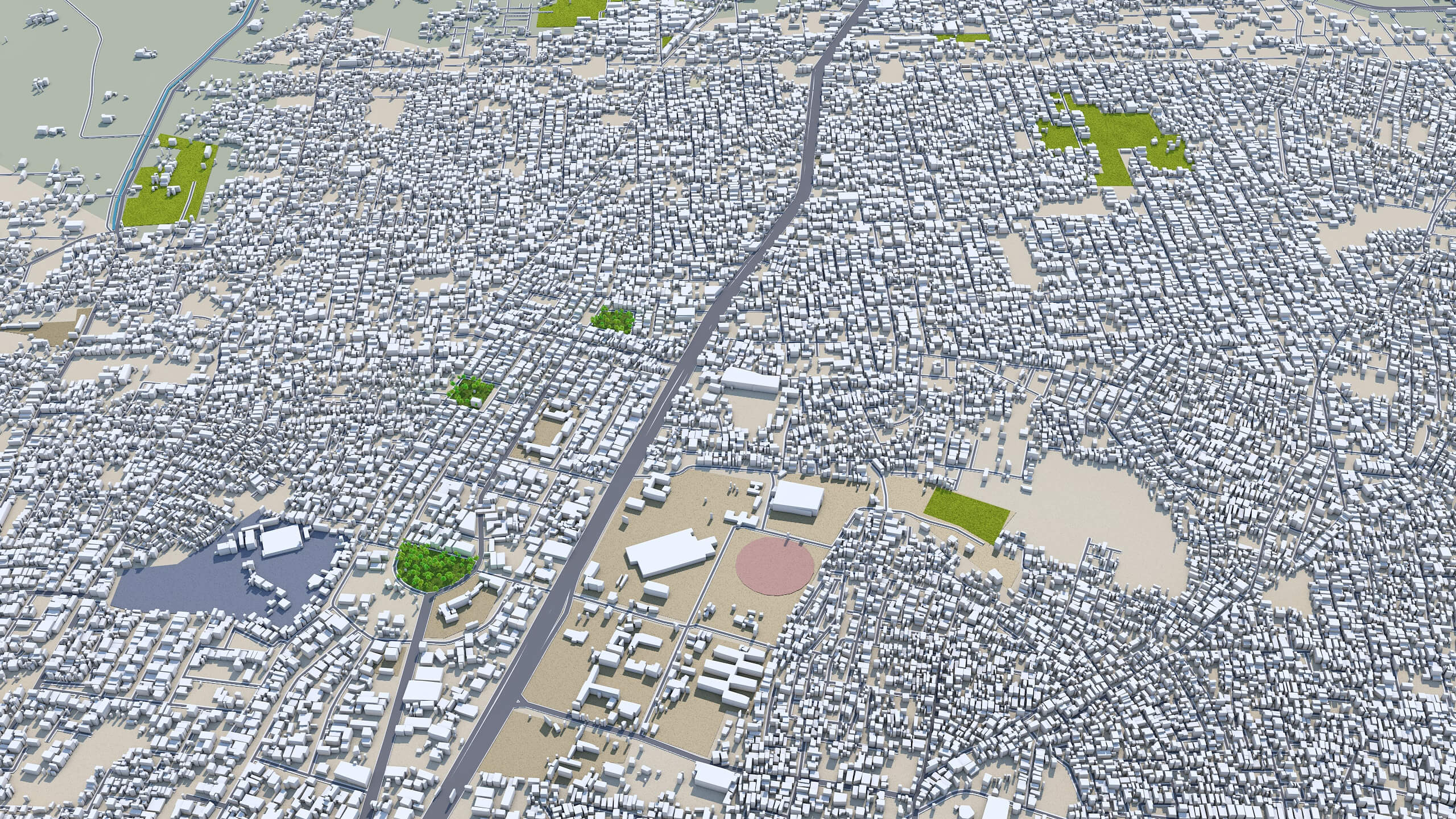 Multan City Pakistan 3D Model 40km by 3dstudio