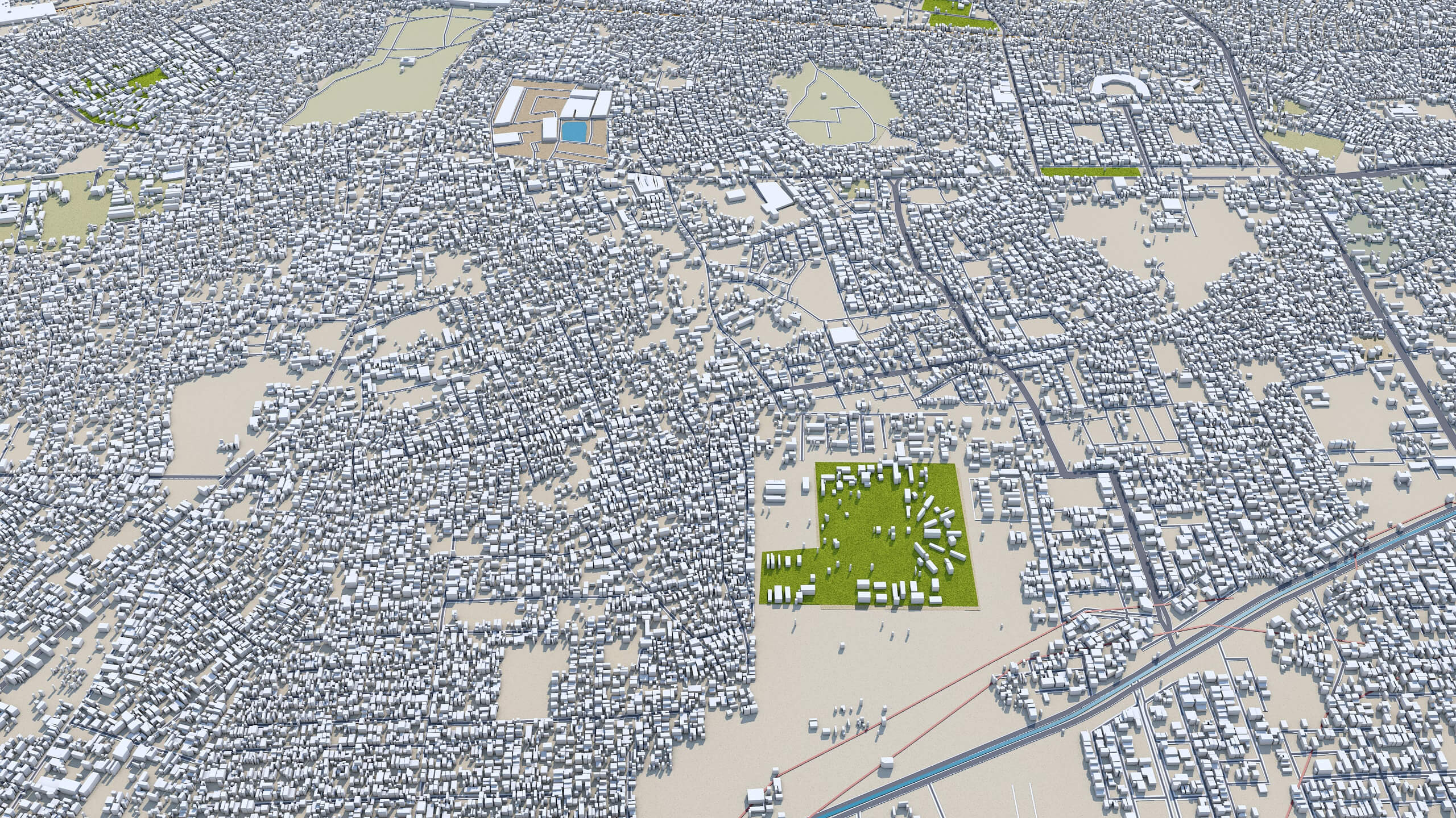 Multan City Pakistan 3D Model 40km by 3dstudio
