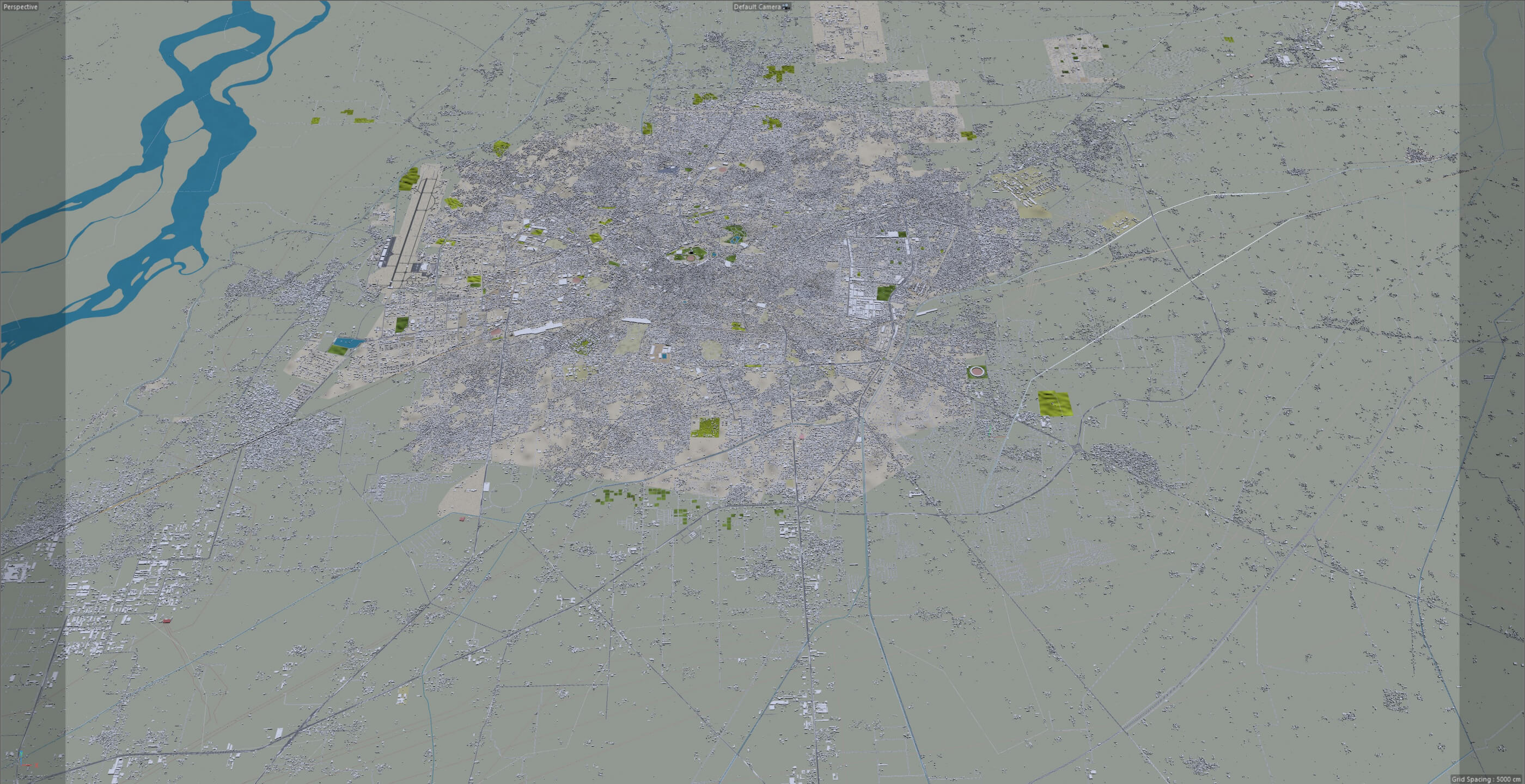Multan City Pakistan 3D Model 40km by 3dstudio