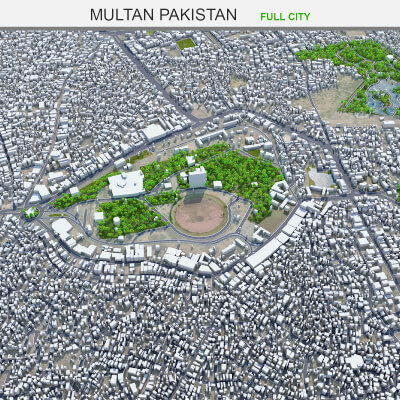 Multan City Pakistan 3D Model 40km by 3dstudio