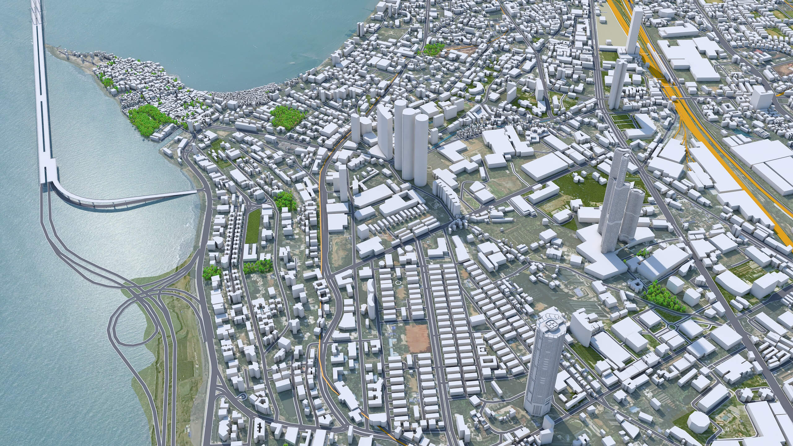 Mumbai Downtown India 8km - 3D Model by 3dstudio