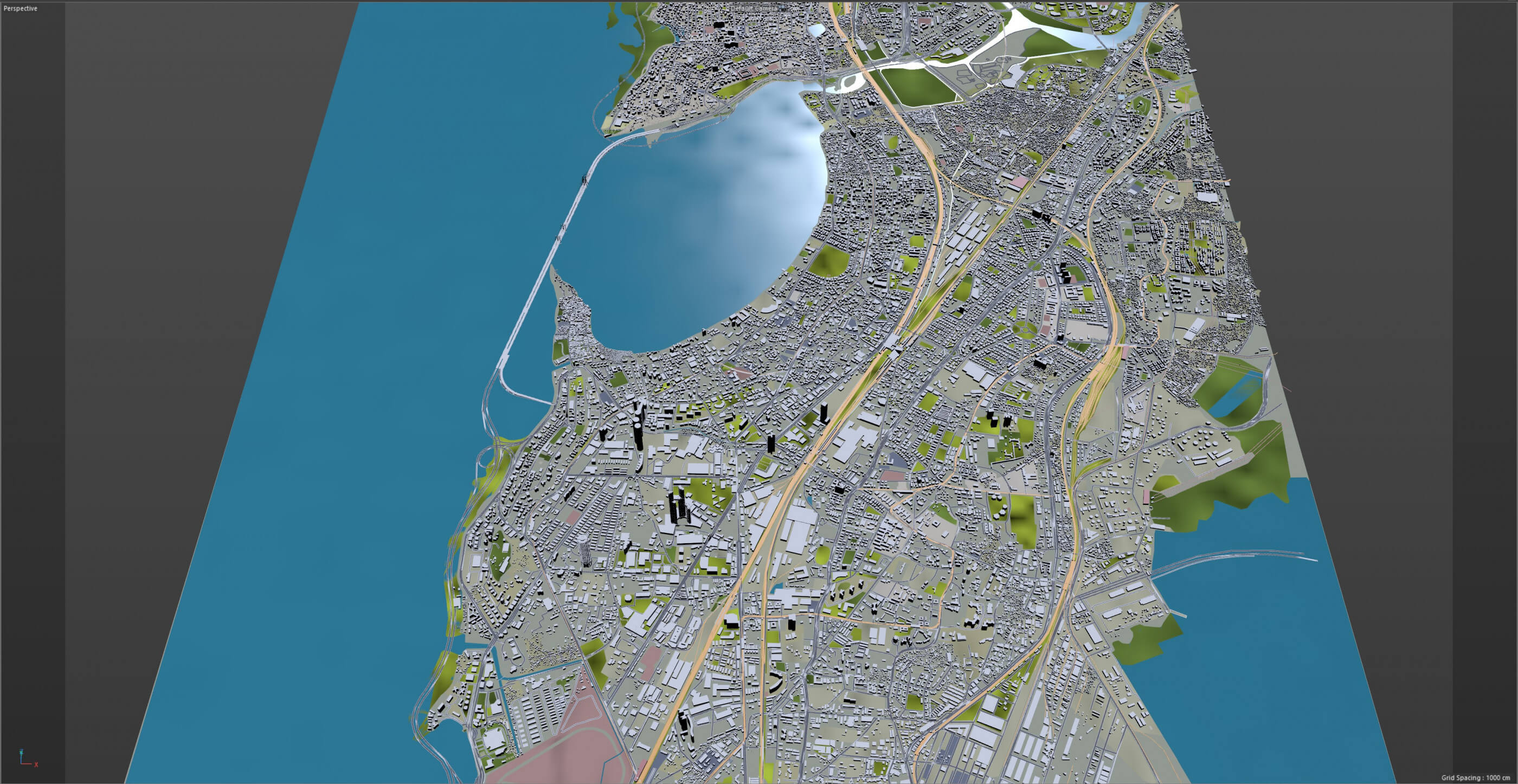 Mumbai Downtown India 8km - 3D Model by 3dstudio