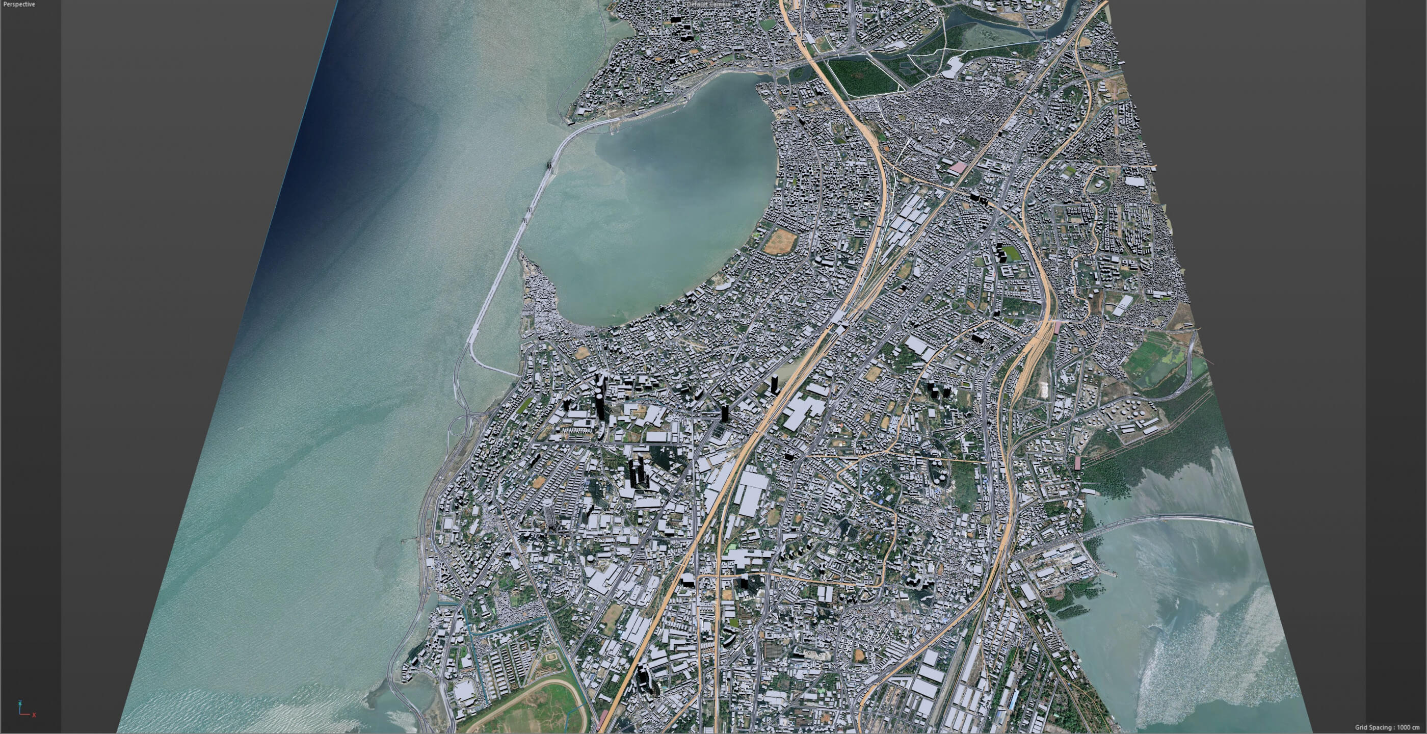 Mumbai Downtown India 8km - 3D Model by 3dstudio