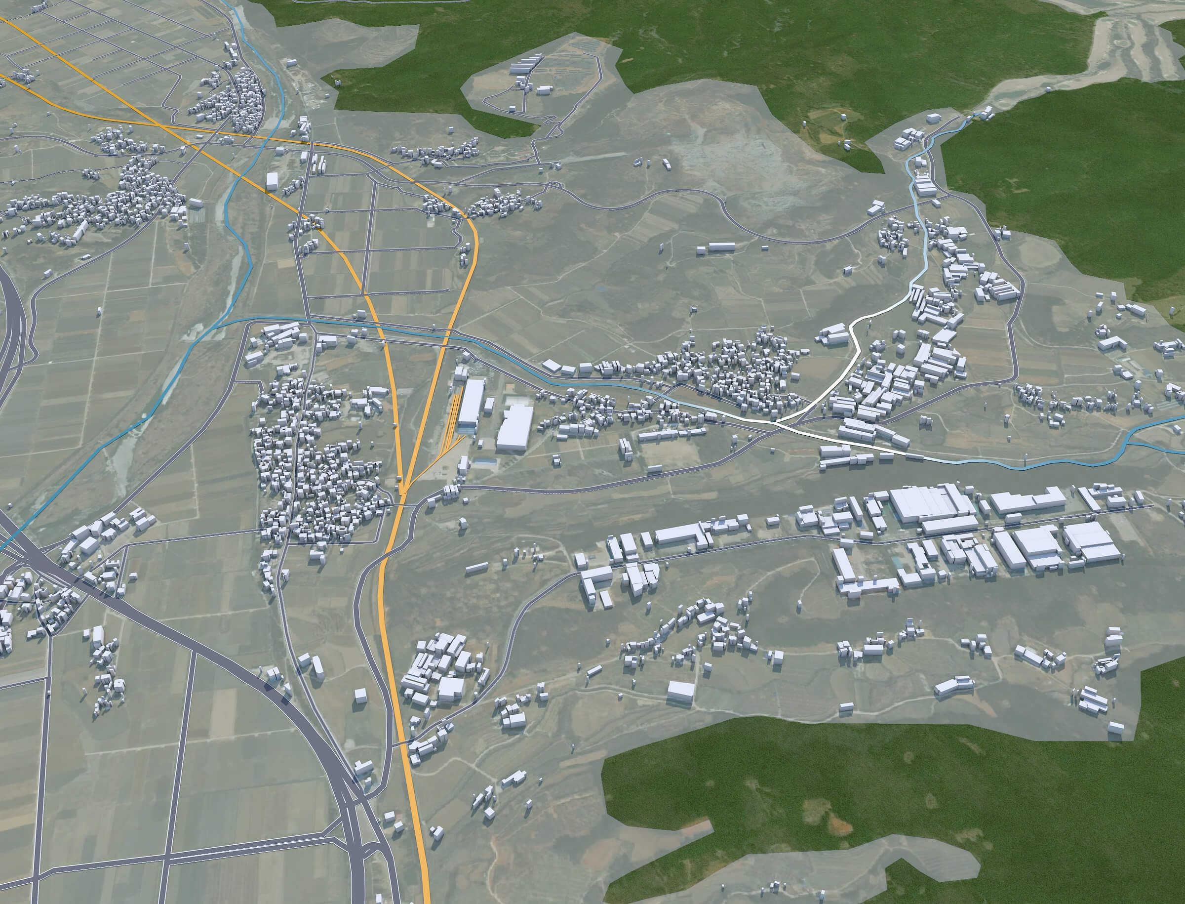 Mungyeong City South Korea 3D Model 20km by 3dstudio