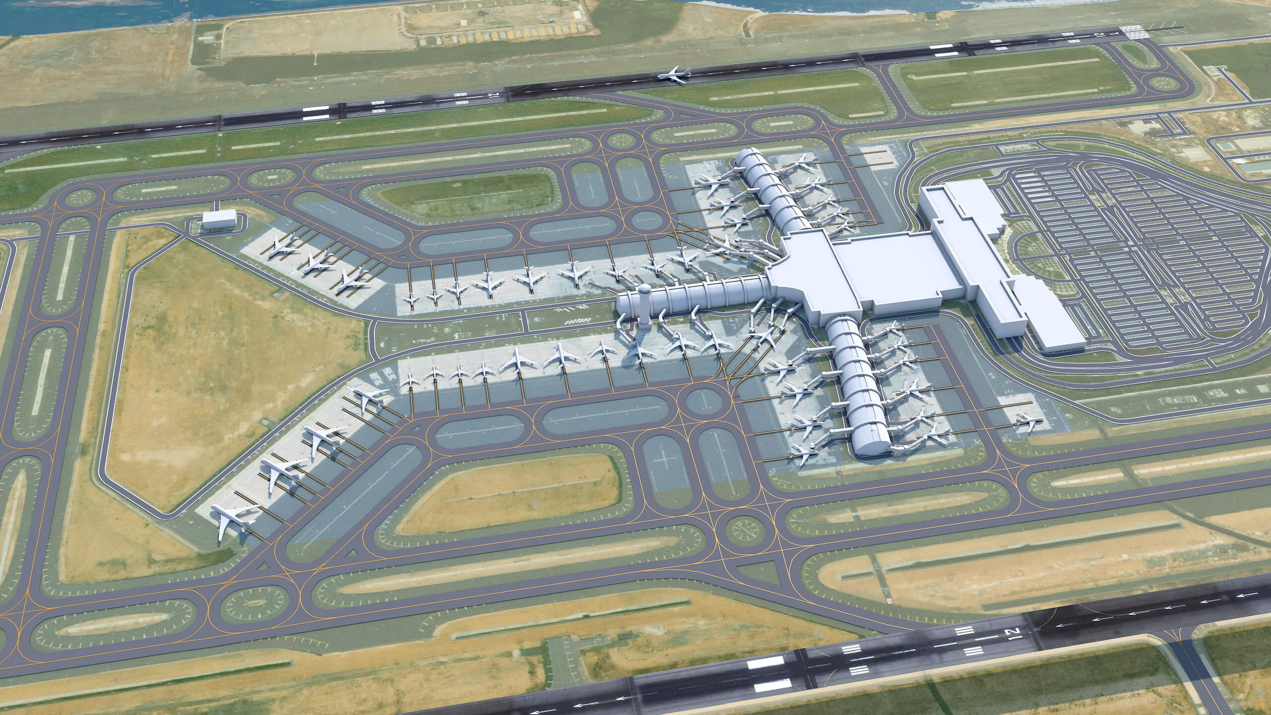 Muscat Airport - 3D Model by 3dstudio