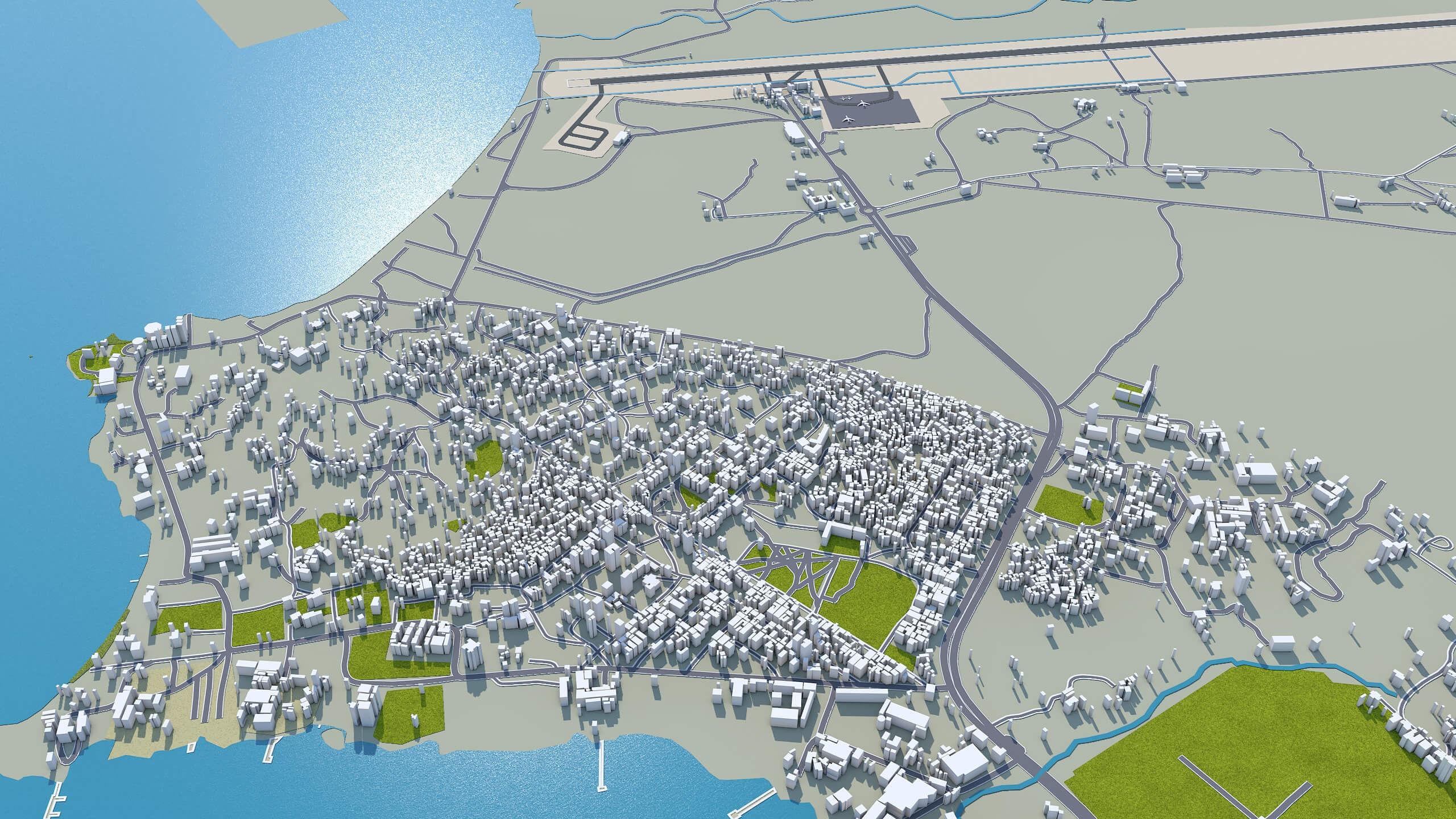 Mwanza City Tanzania 3D Model 25km by 3dstudio