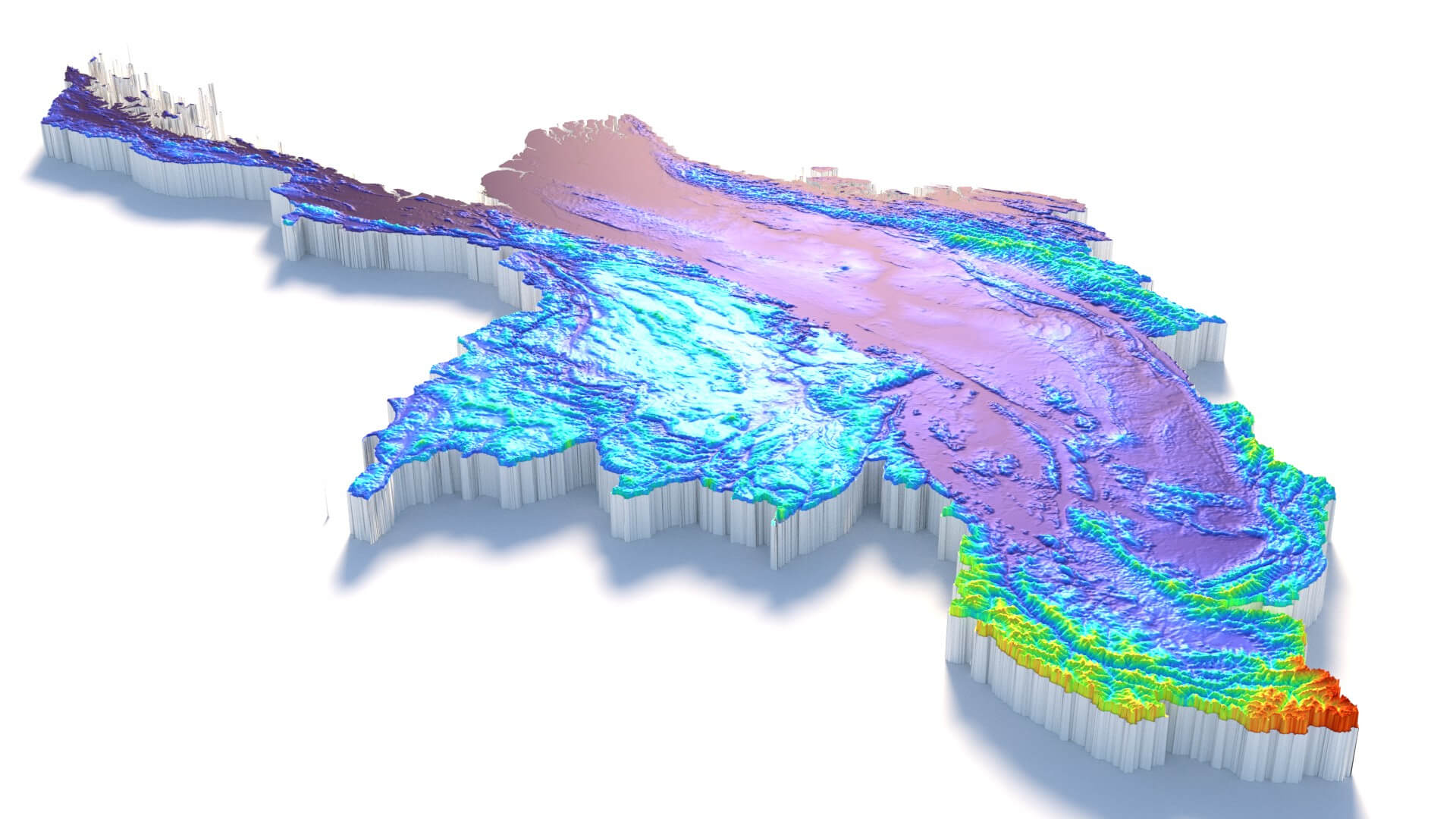 Myanmar Terrain Map - 3D Model by 3dstudio