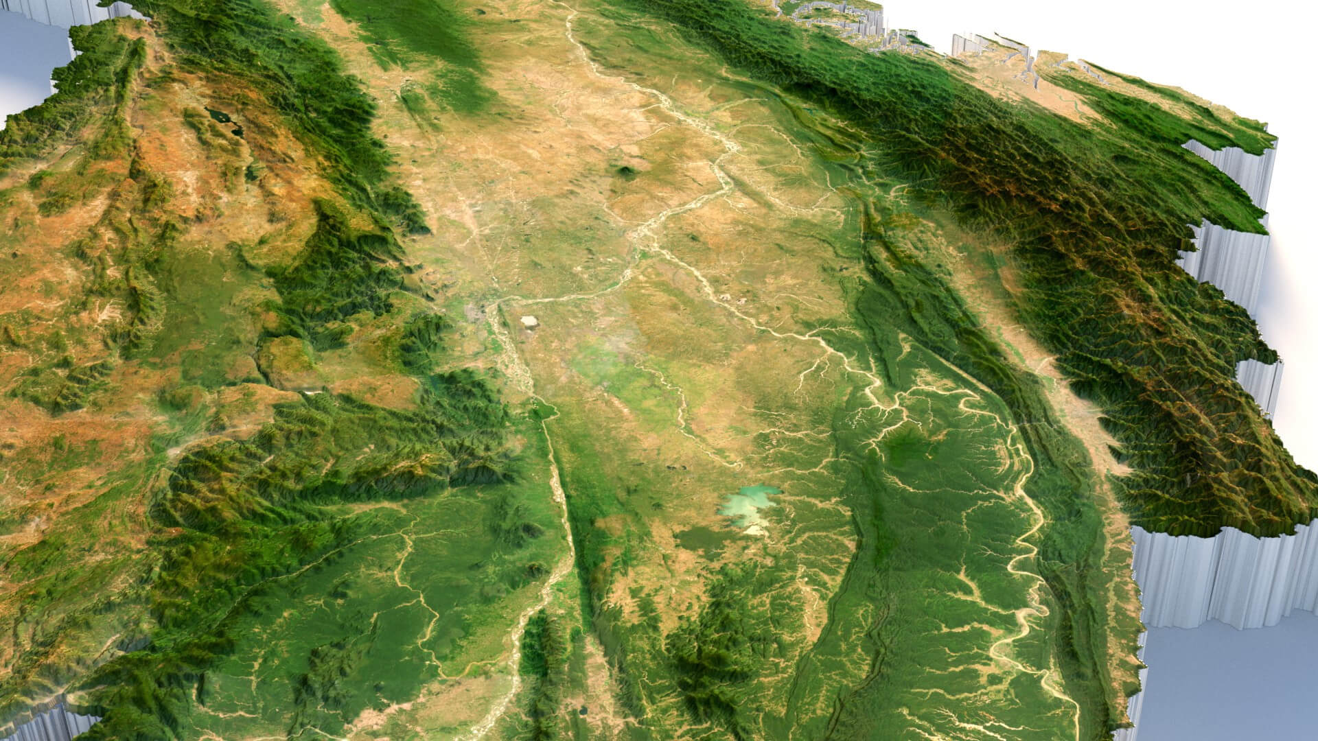Myanmar Terrain Map - 3D Model by 3dstudio