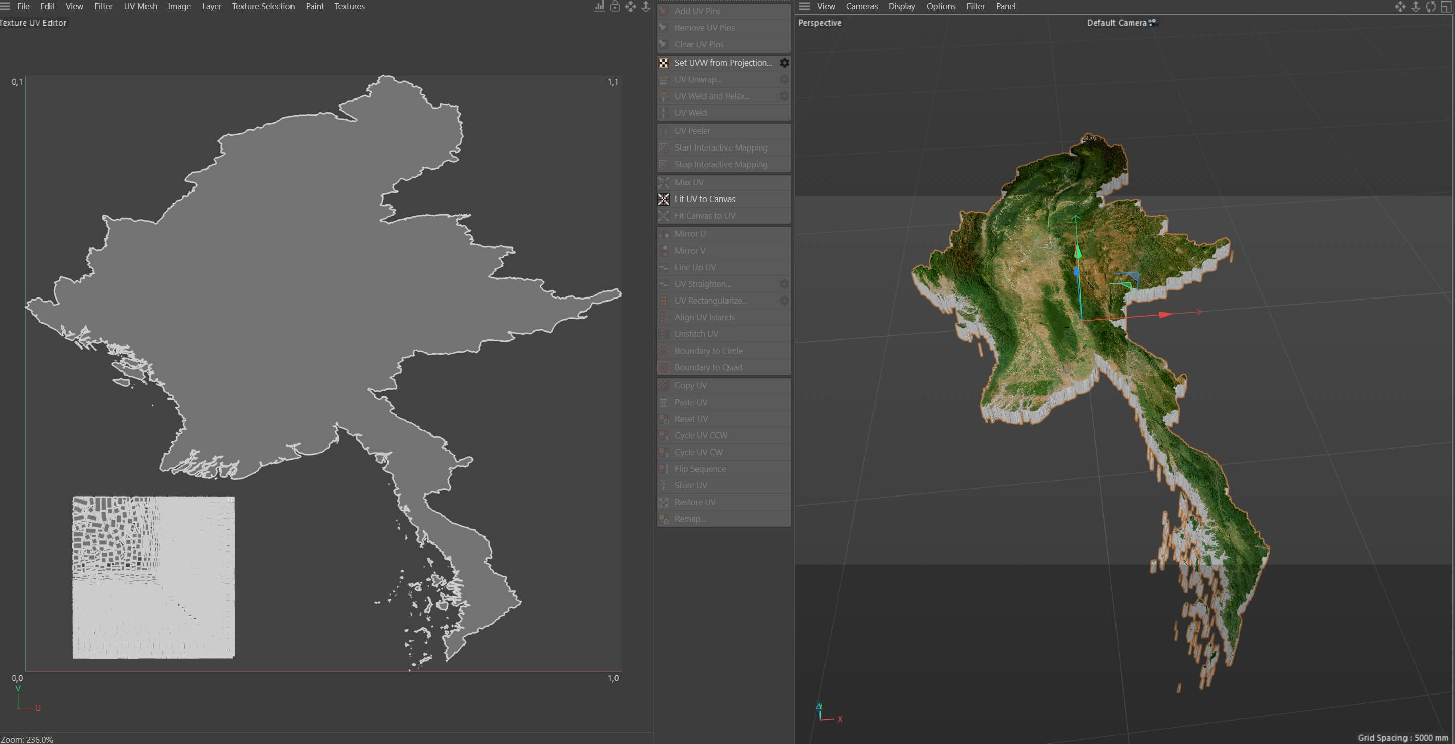 Myanmar Terrain Map - 3D Model by 3dstudio