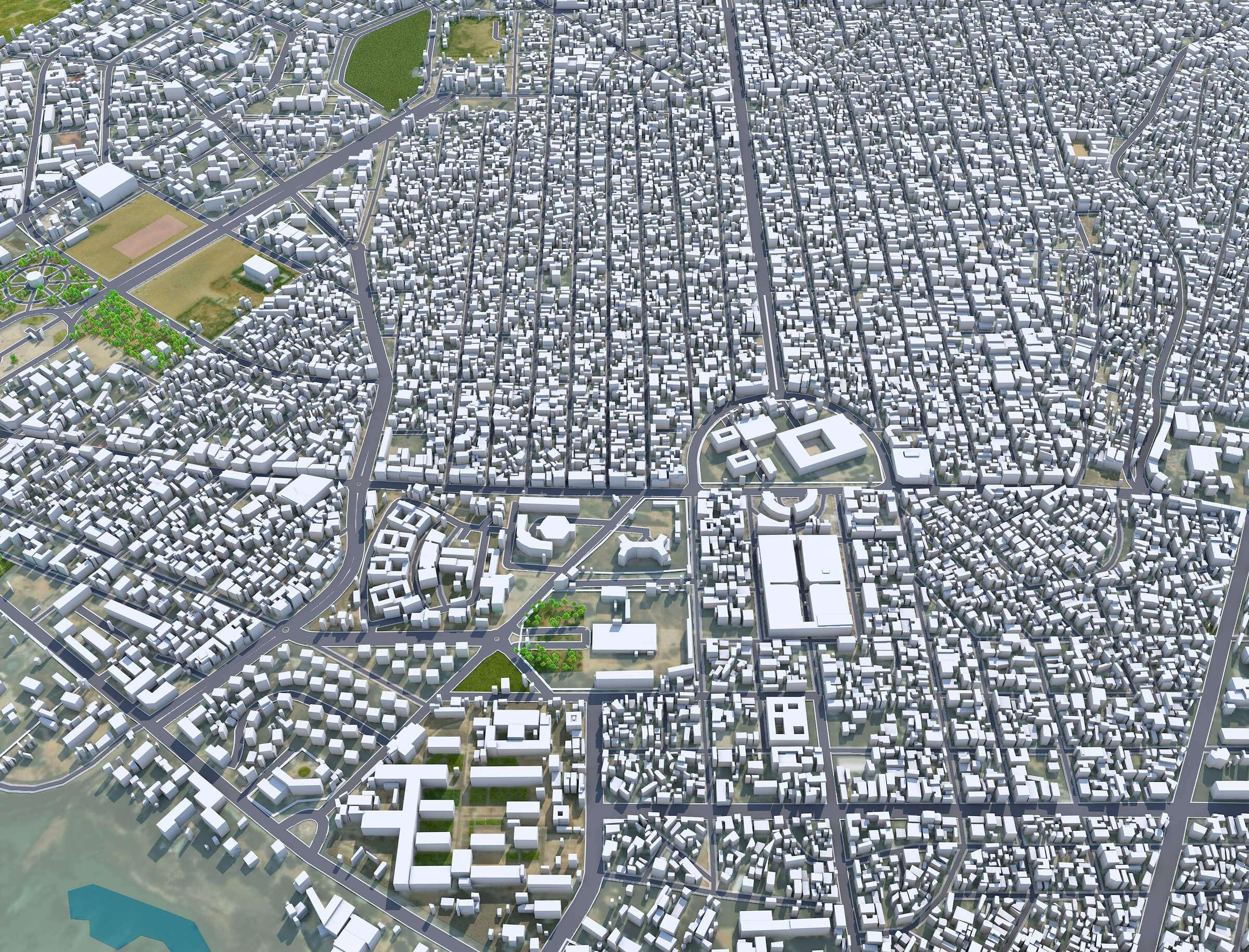 N Djamena Chad 3D Model 30km by 3dstudio