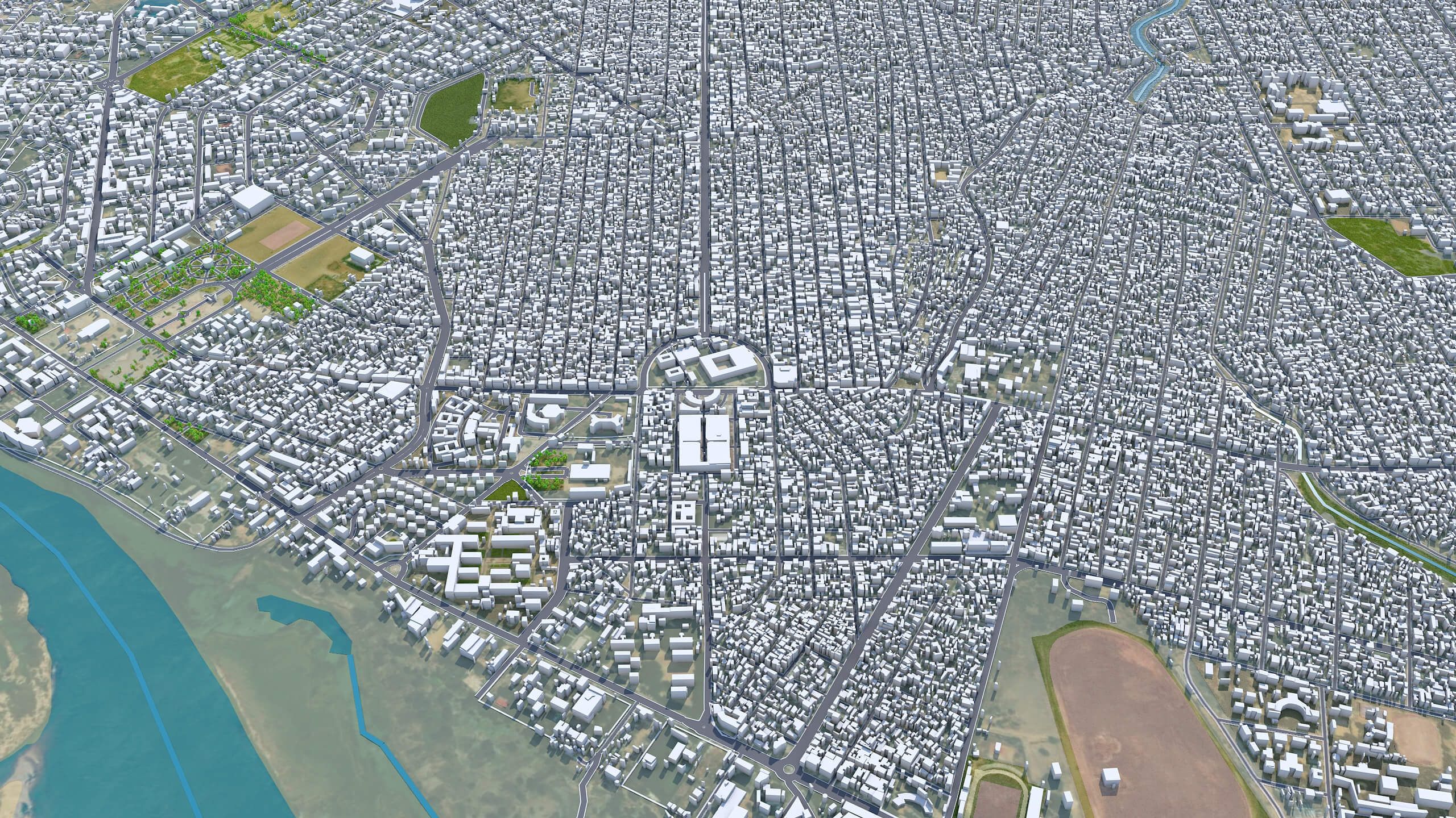 N Djamena Chad 3D Model 30km by 3dstudio