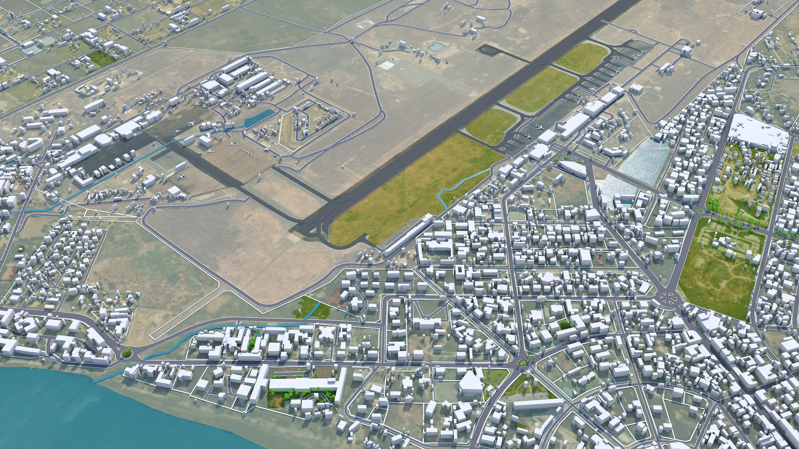N Djamena Chad 3D Model 30km by 3dstudio