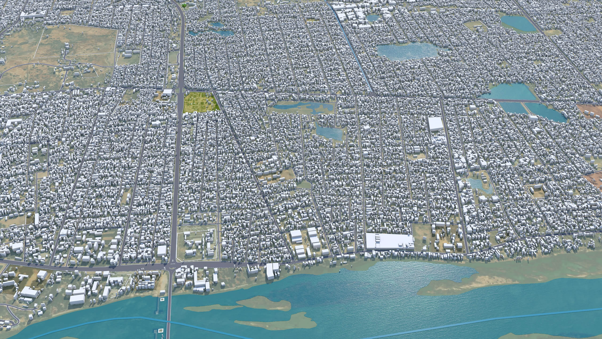 N Djamena Chad 3D Model 30km by 3dstudio