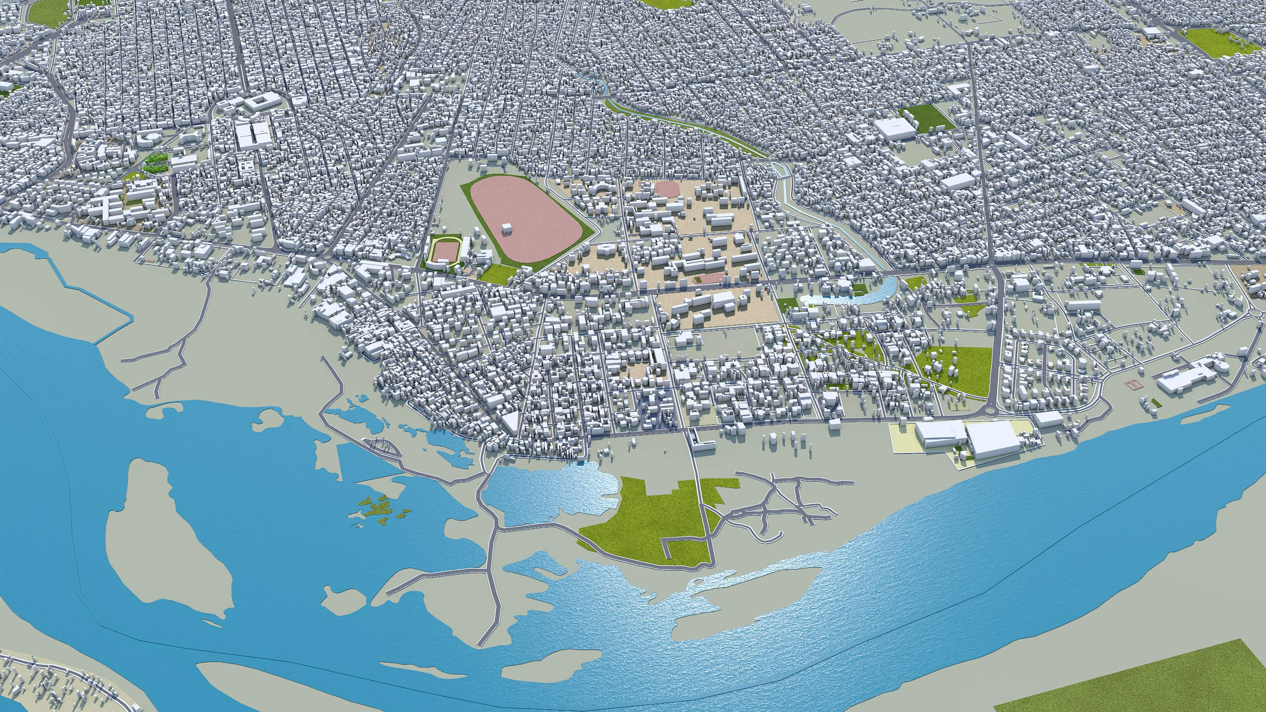 N Djamena Chad 3D Model 30km by 3dstudio
