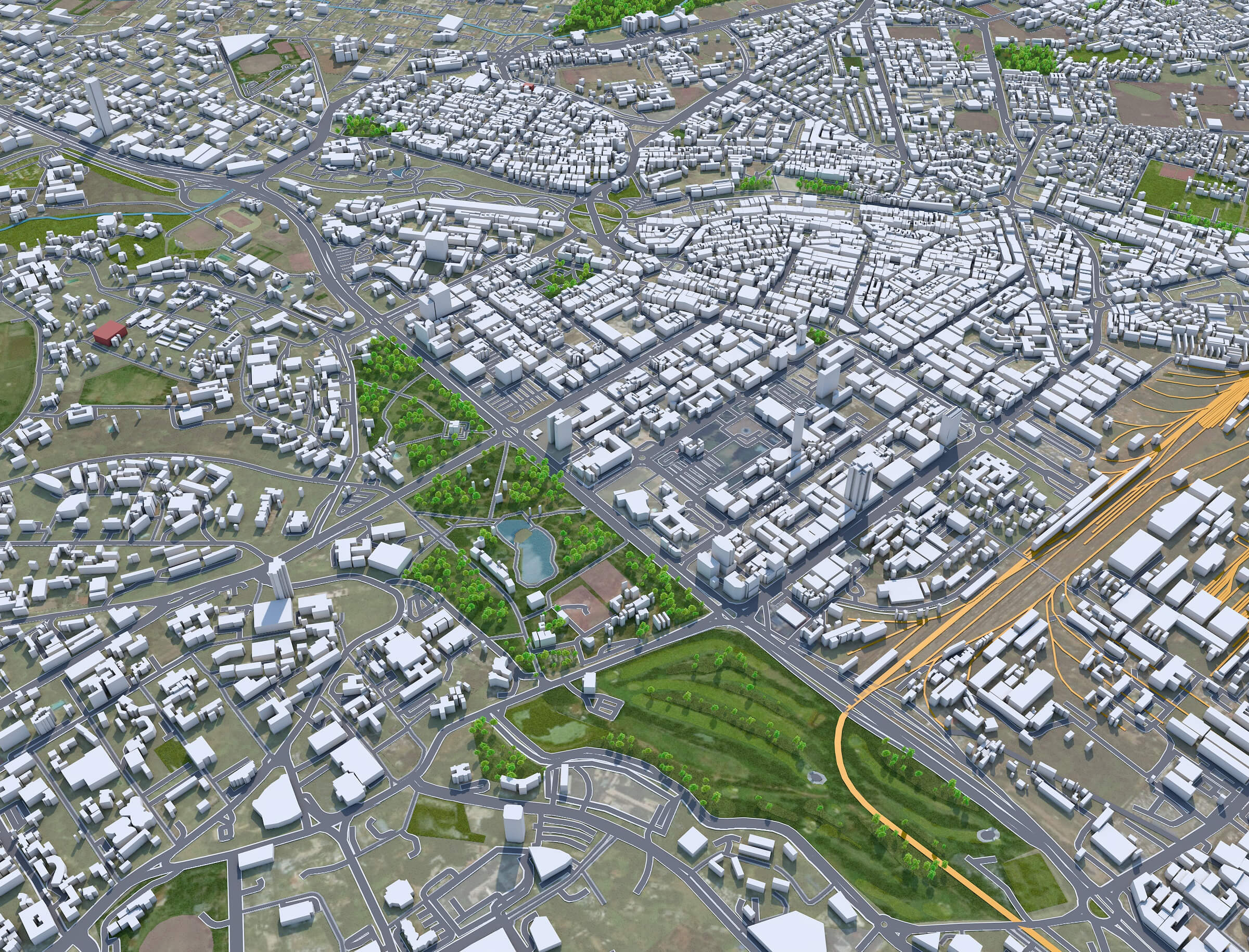 Nairobi City Kenya 3D Model 40km by 3dstudio