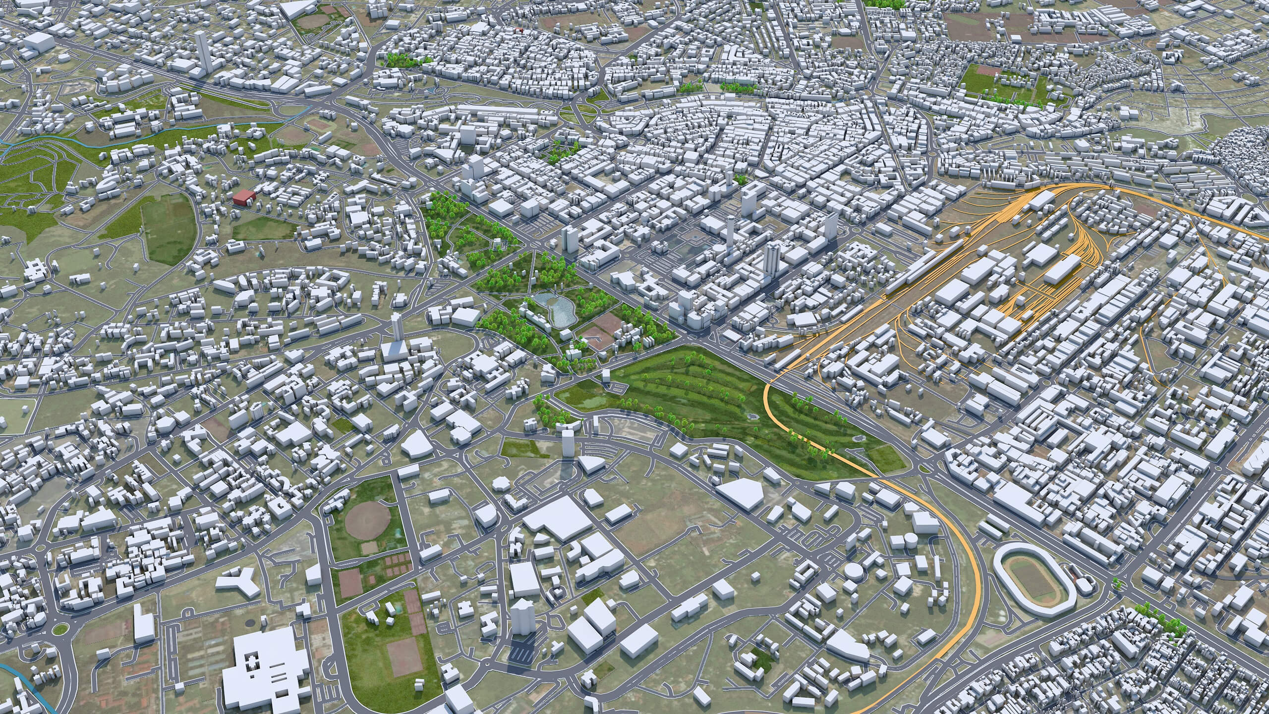 Nairobi City Kenya 3D Model 40km by 3dstudio