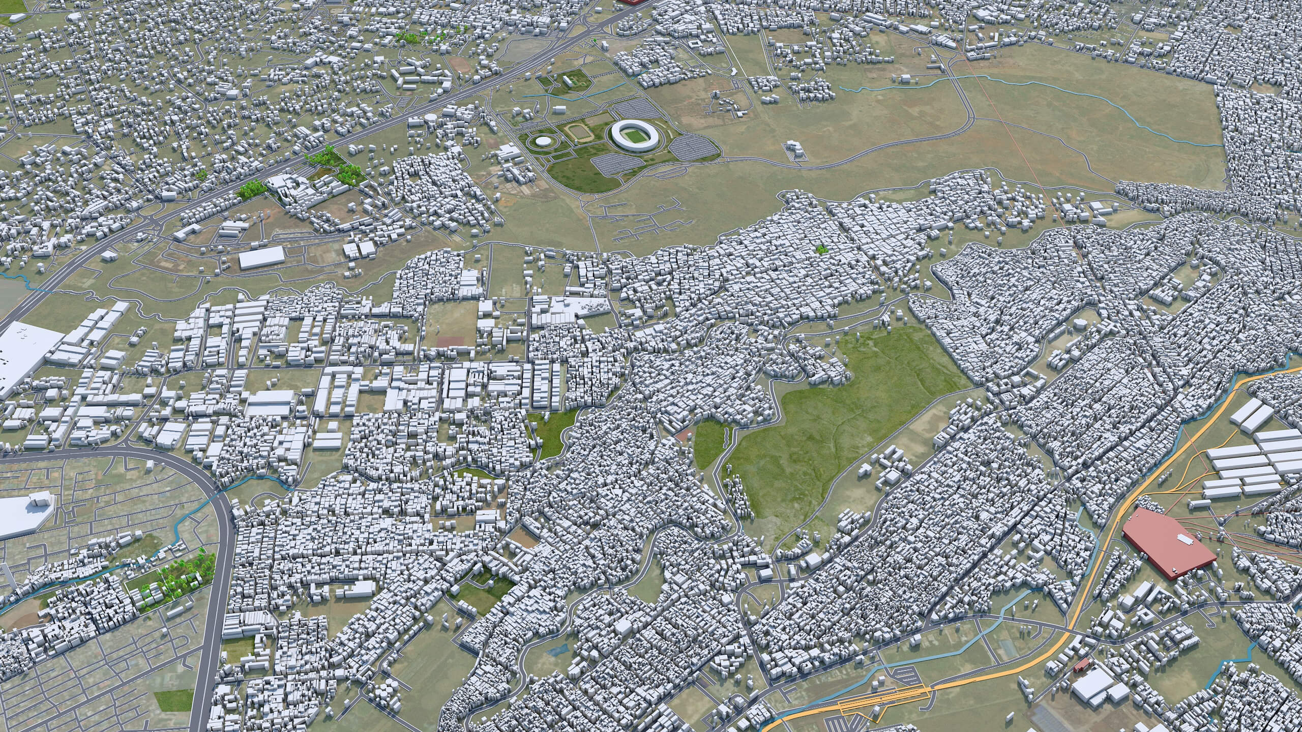 Nairobi City Kenya 3D Model 40km by 3dstudio
