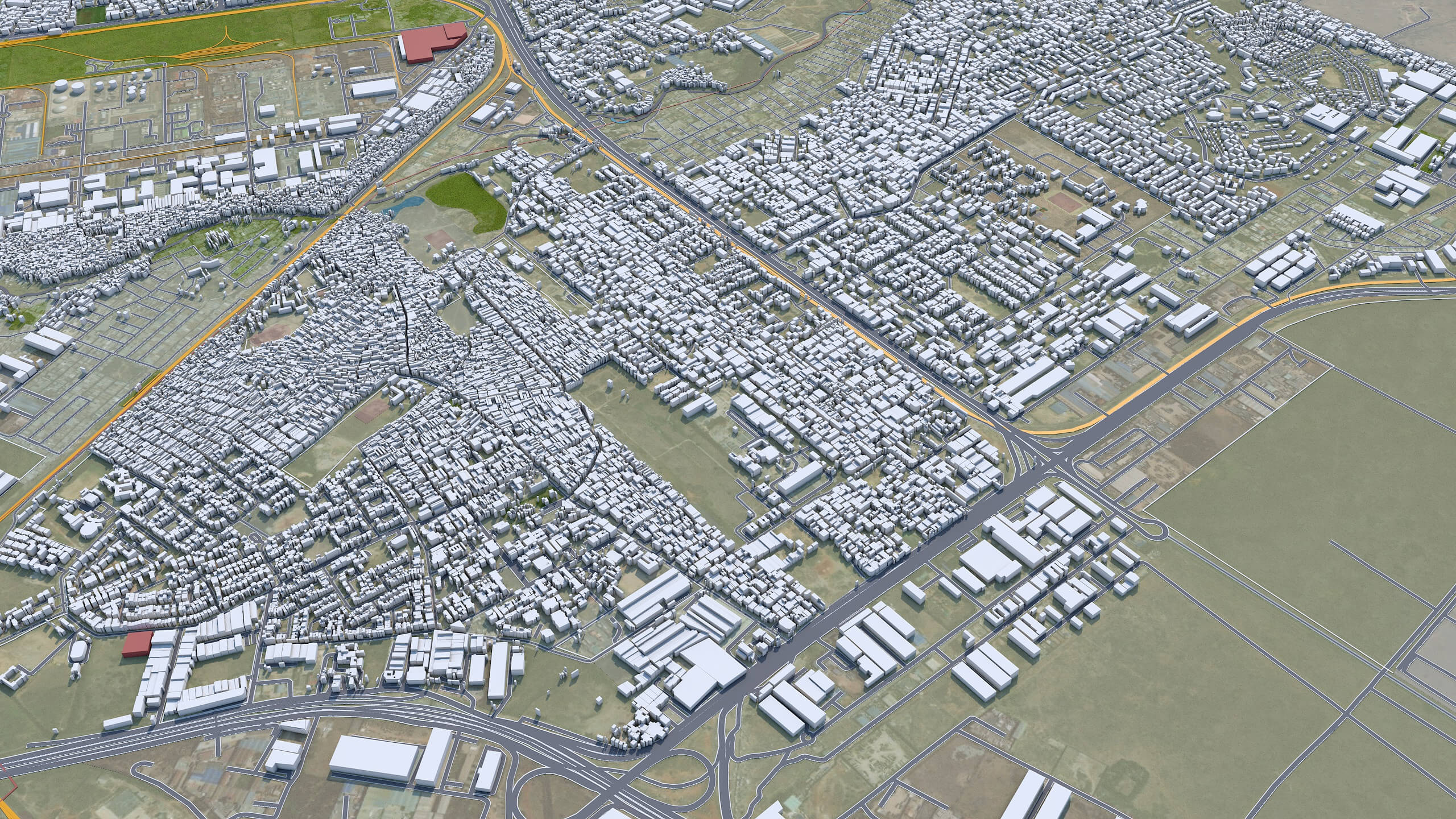 Nairobi City Kenya 3D Model 40km by 3dstudio
