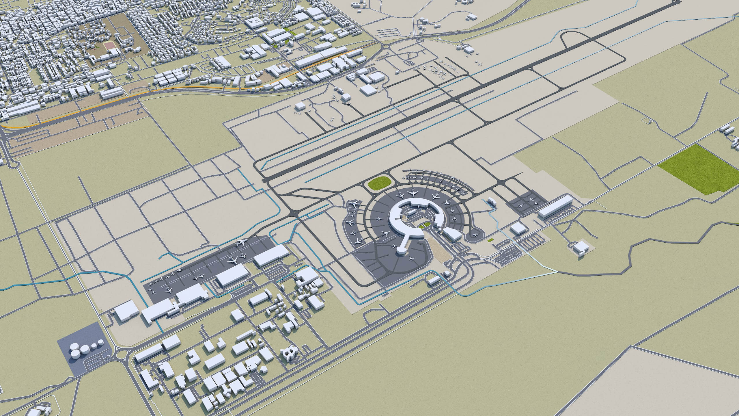 Nairobi City Kenya 3D Model 40km by 3dstudio