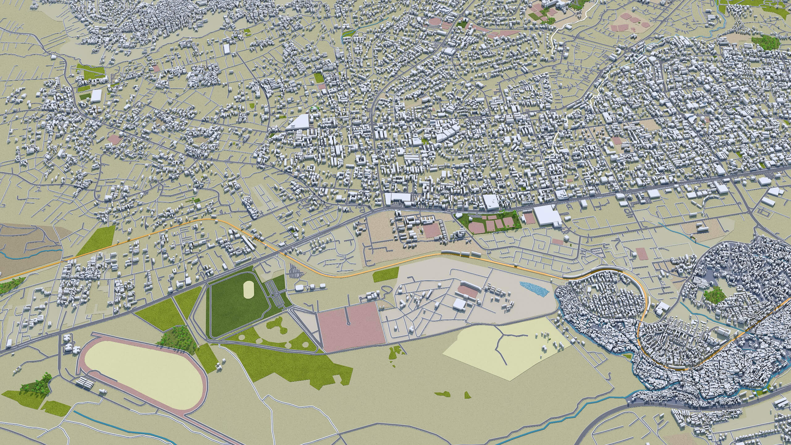 Nairobi City Kenya 3D Model 40km by 3dstudio