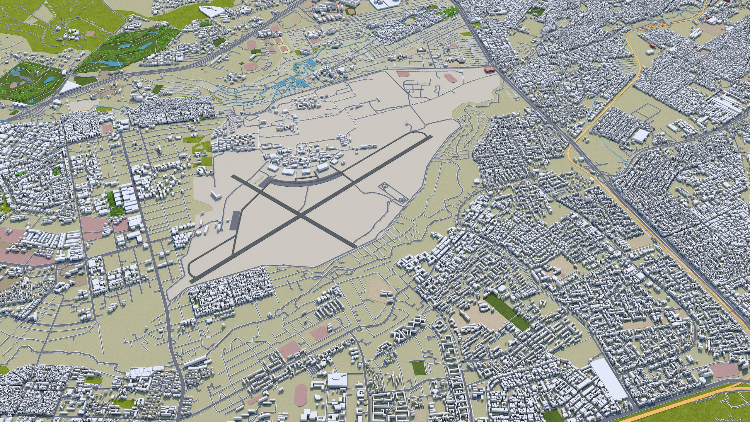 Nairobi City Kenya 3D Model 40km by 3dstudio