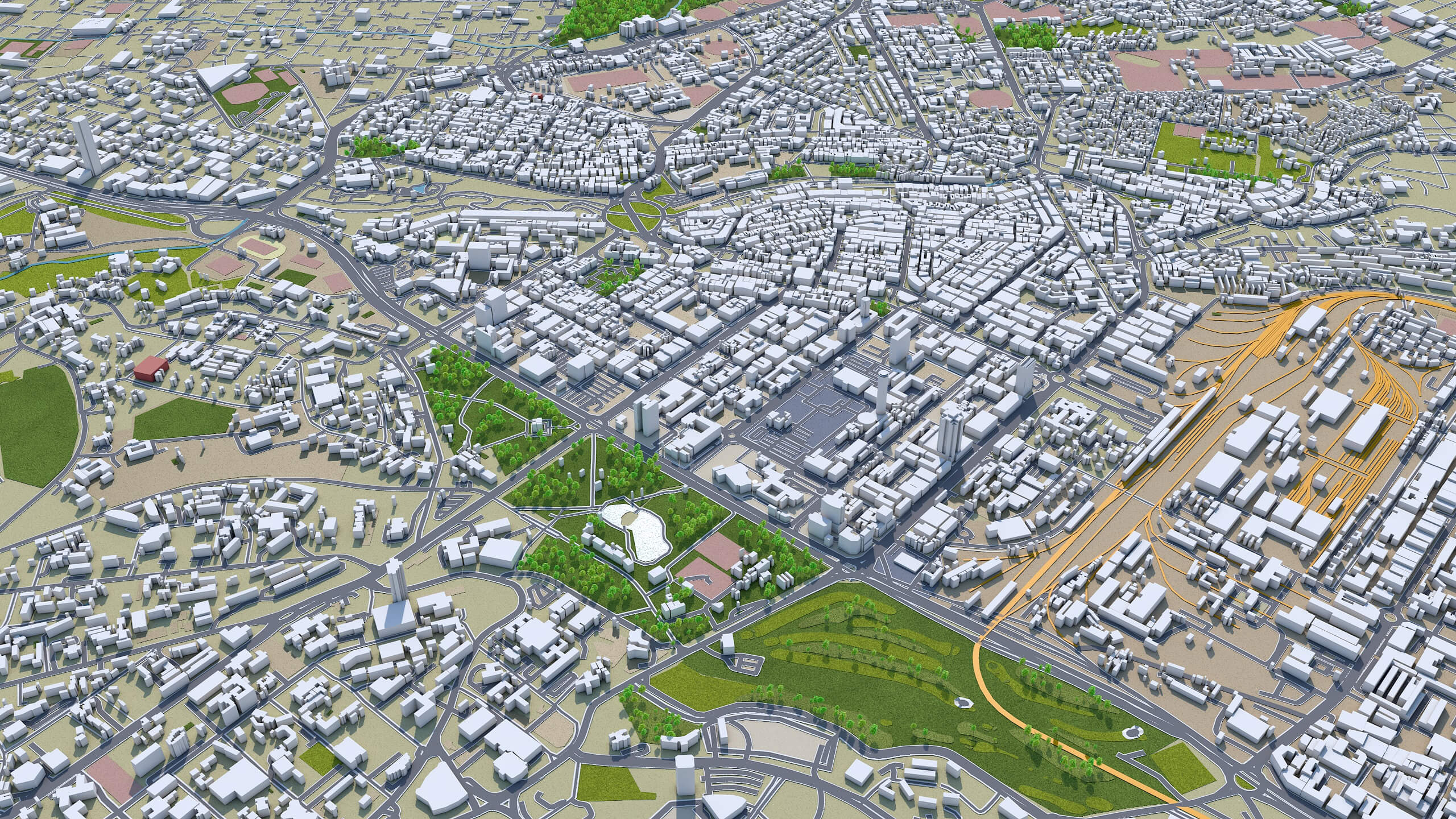 Nairobi City Kenya 3D Model 40km by 3dstudio