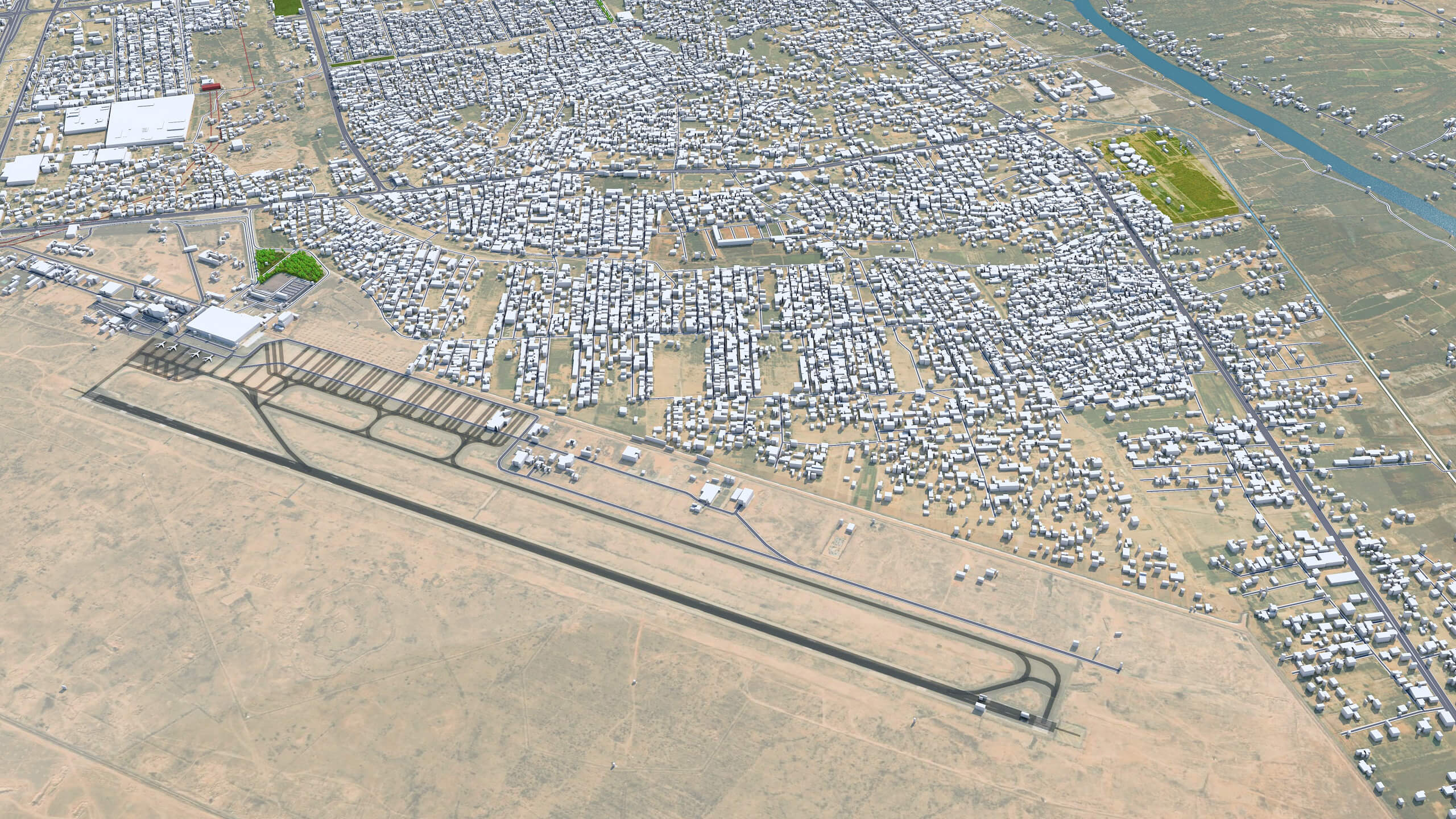Najaf Iraq 30km - 3D Model by 3dstudio