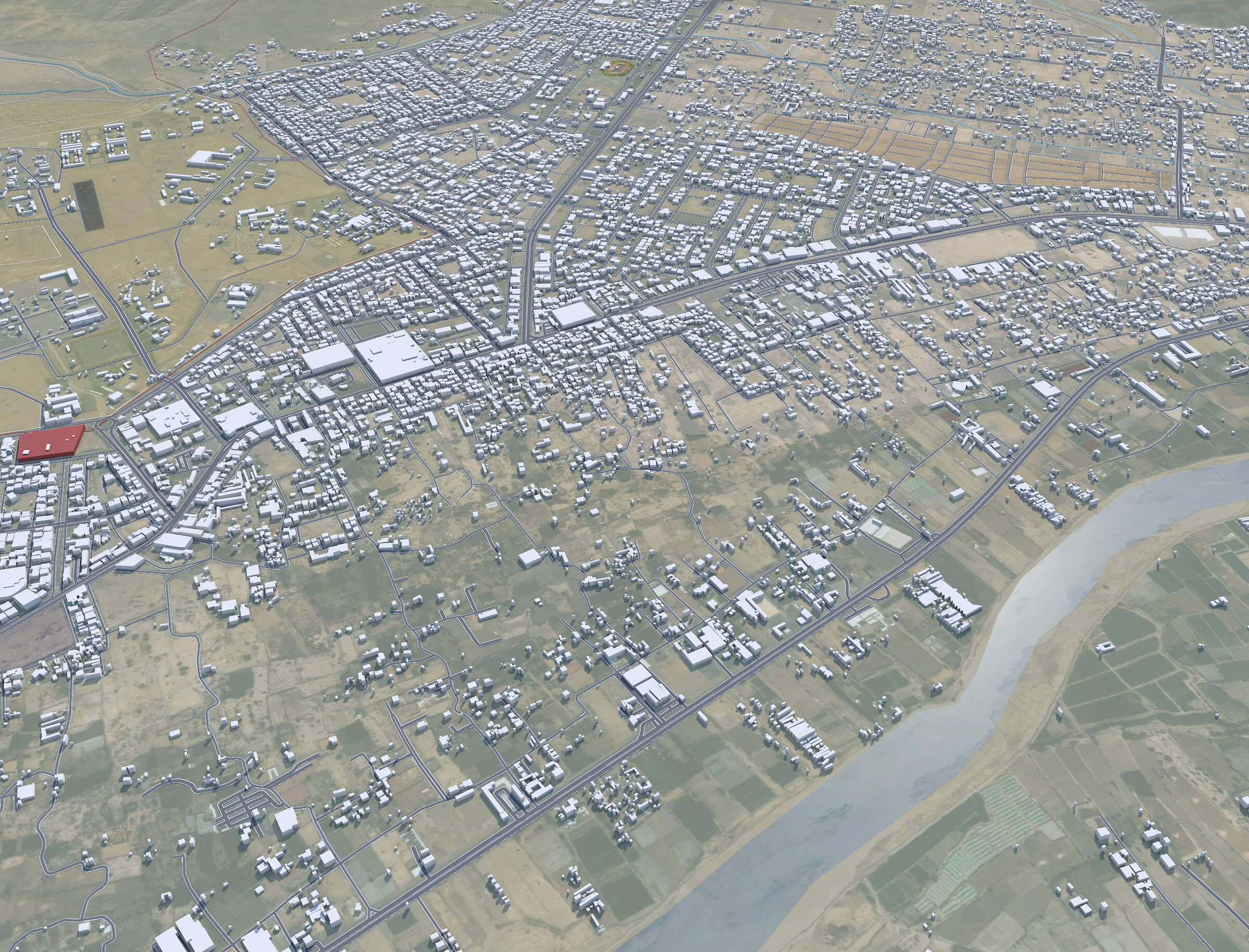 Najran City Saudi Arabia 3D Model 30km by 3dstudio