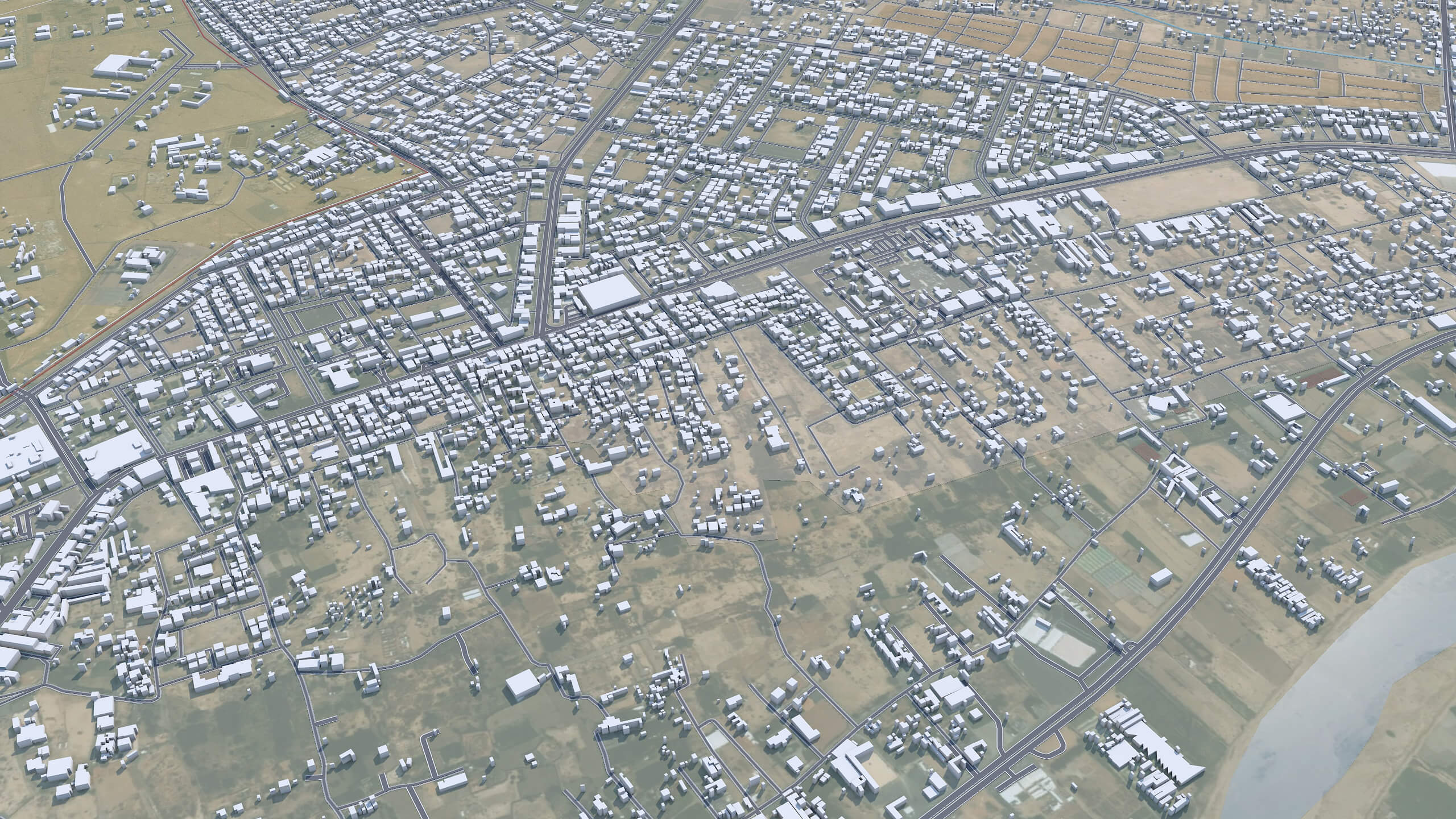 Najran City Saudi Arabia 3D Model 30km by 3dstudio