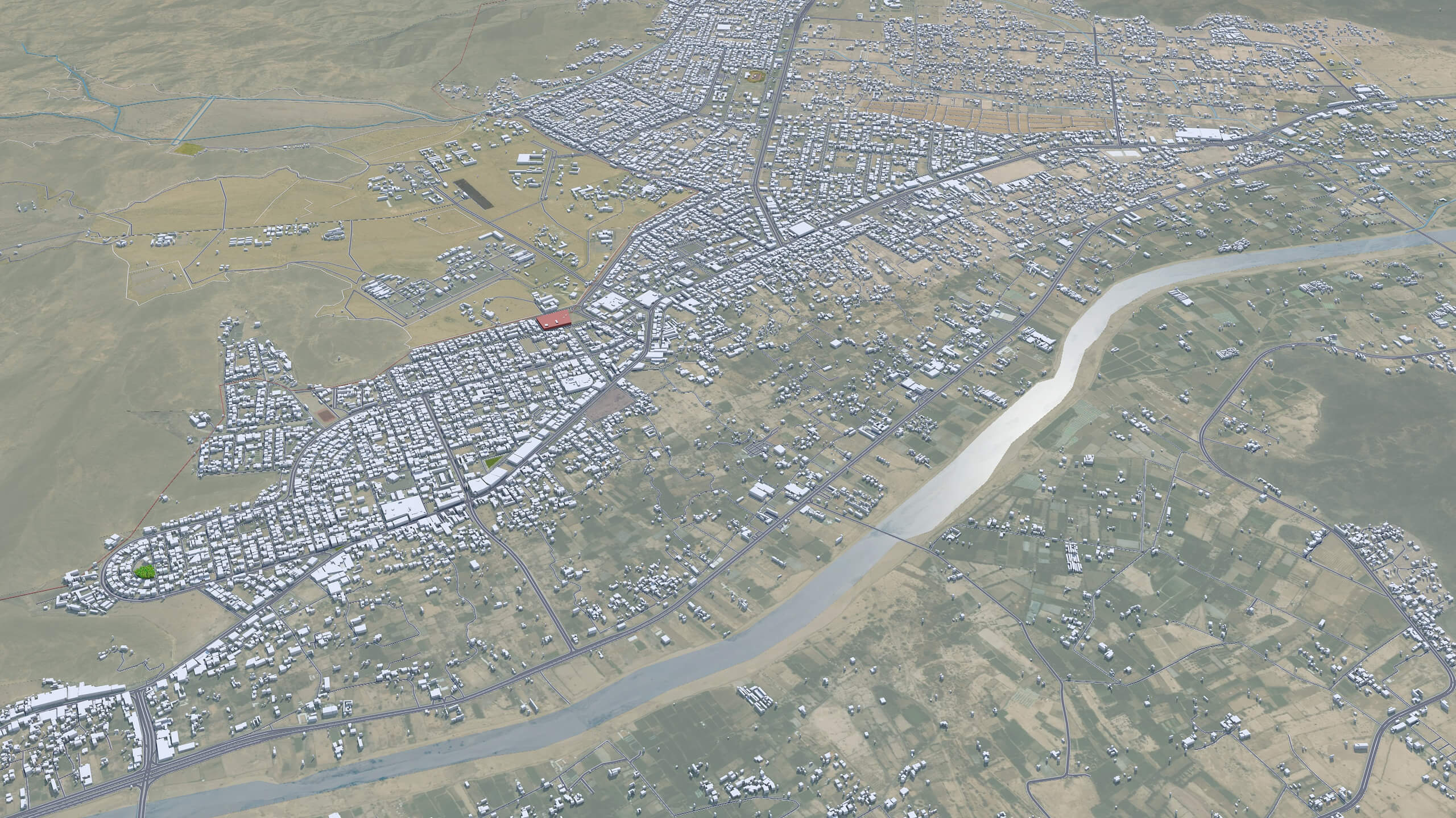 Najran City Saudi Arabia 3D Model 30km by 3dstudio