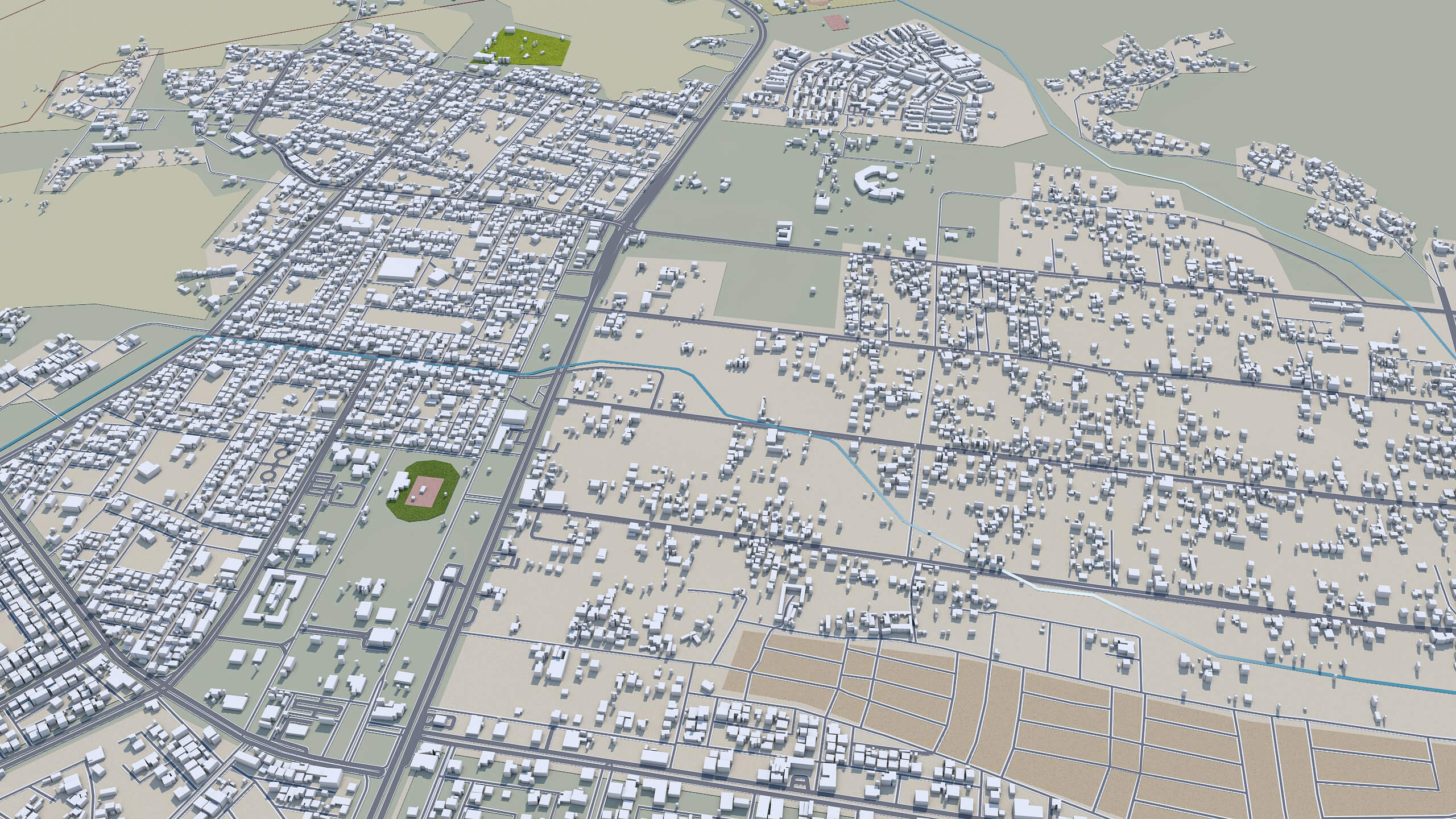 Najran City Saudi Arabia 3D Model 30km by 3dstudio